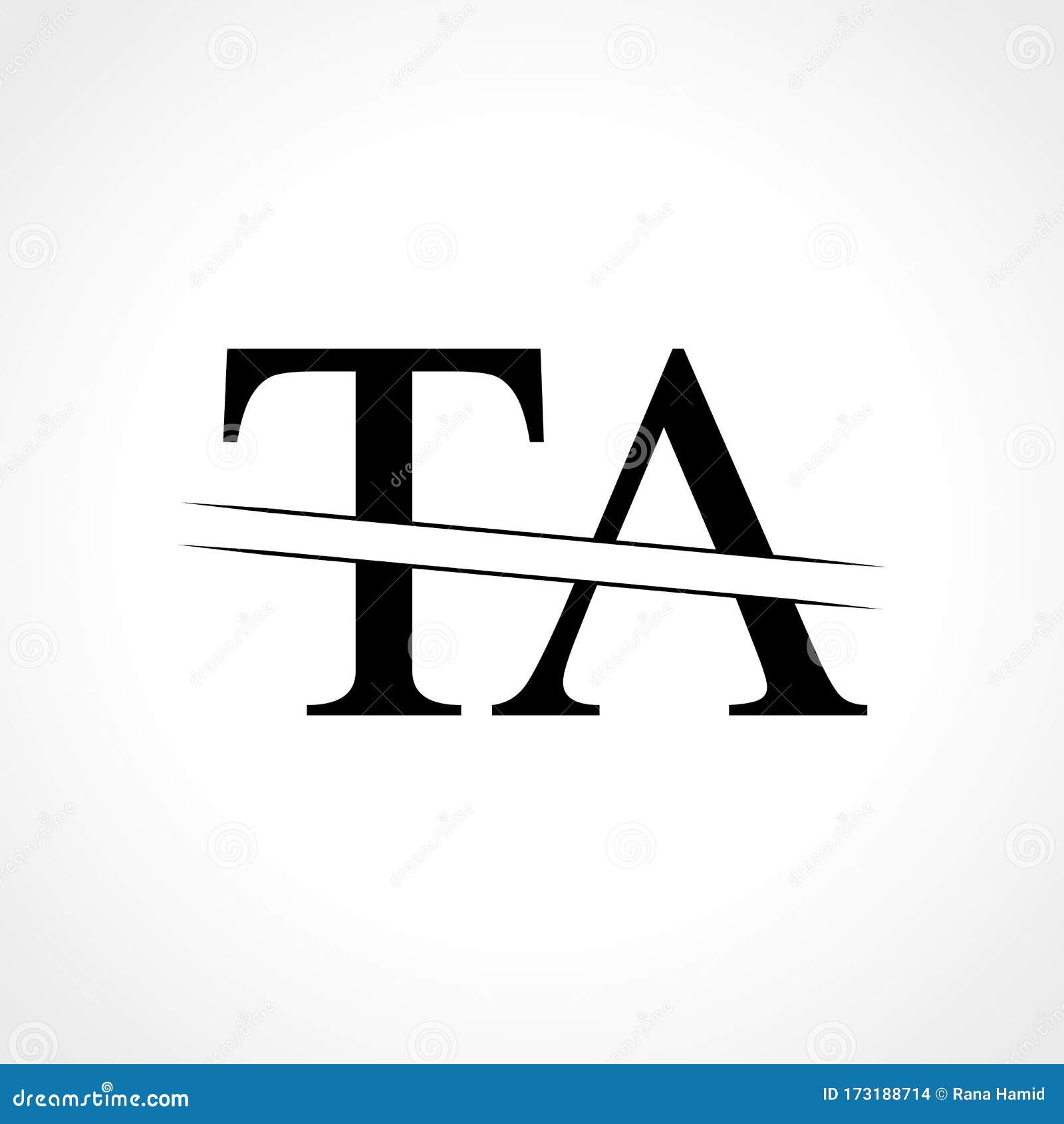 Initial Letter TA Logo Design Vector Template. Linked Typography TA ...