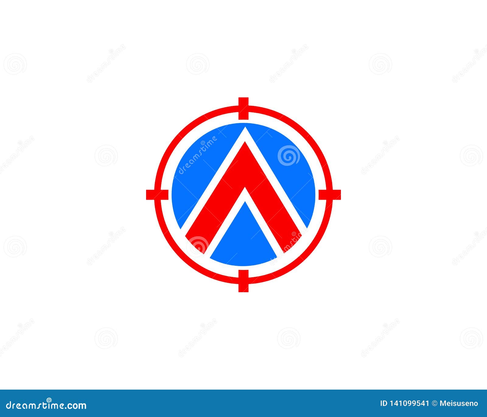 Initial Letter a Target Logo Stock Vector - Illustration of circle ...