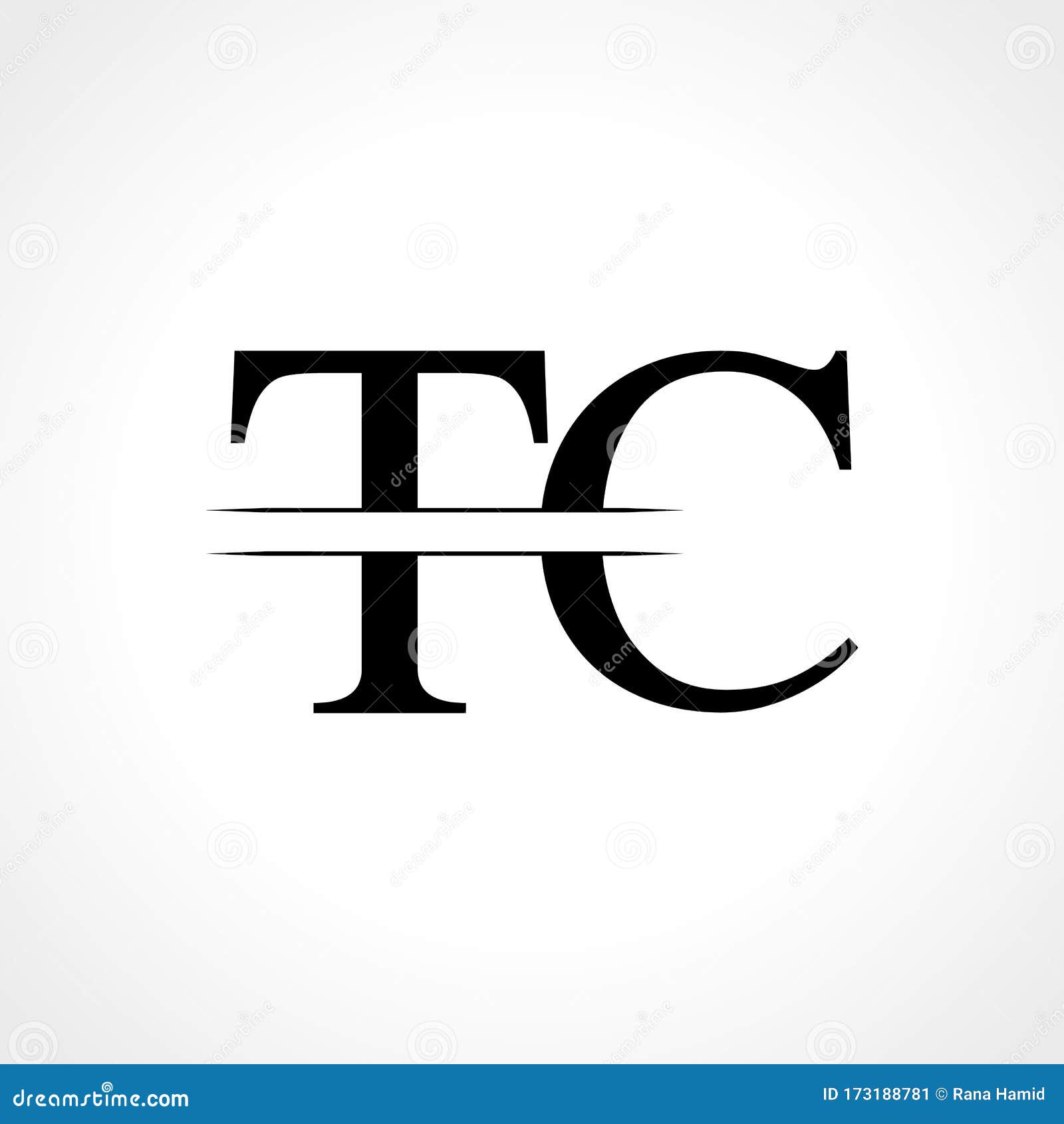Initial Letter TC Logo Design Vector Template. Linked Typography TC ...