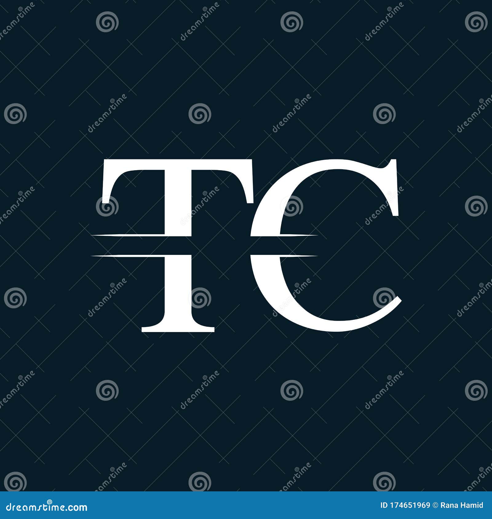 Initial Letter TC Logo Design Vector Template. Linked Typography TC ...