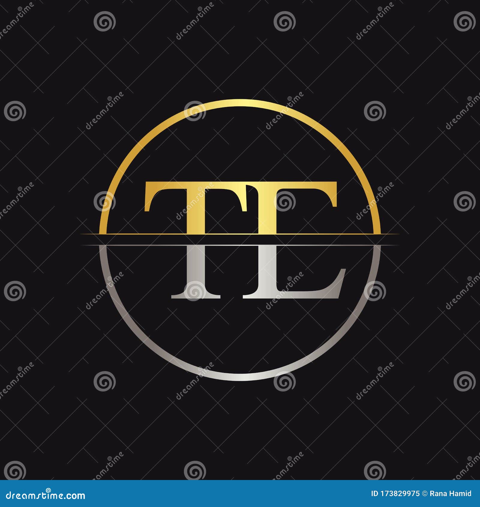 Initial Letter TE Logo Design Vector Template. Linked Typography TE ...