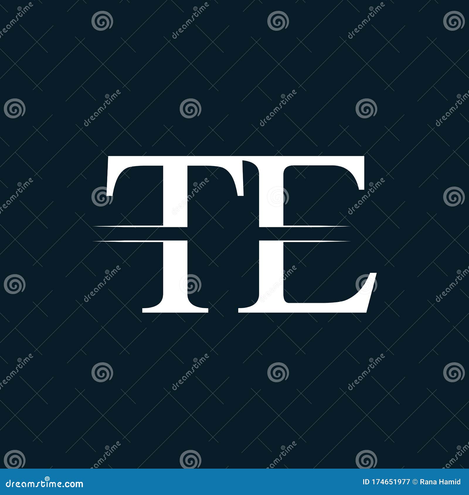 Initial Letter TE Logo Design Vector Template. Linked Typography TE ...