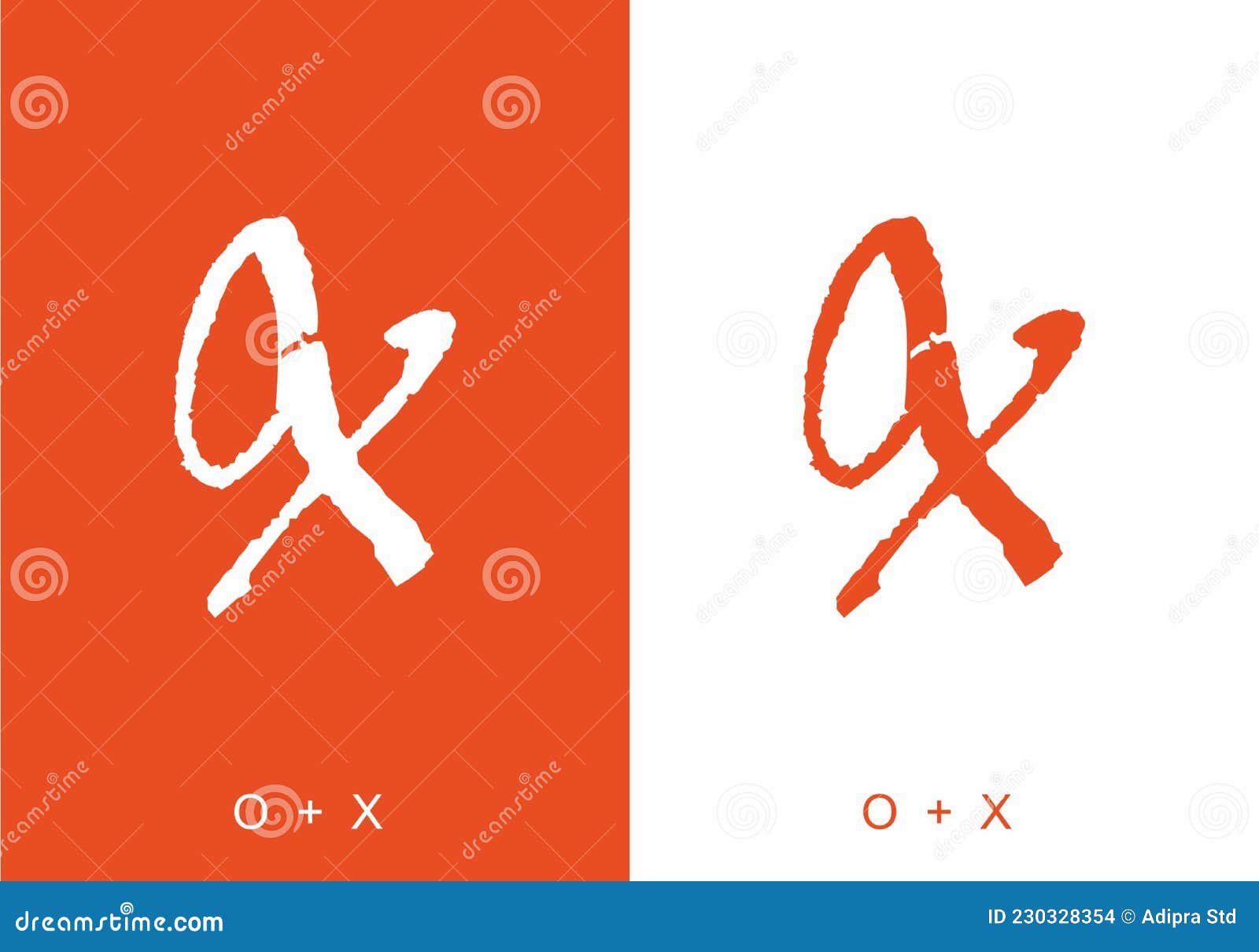 Initial letter text of OX stock vector. Illustration of initial - 230328354
