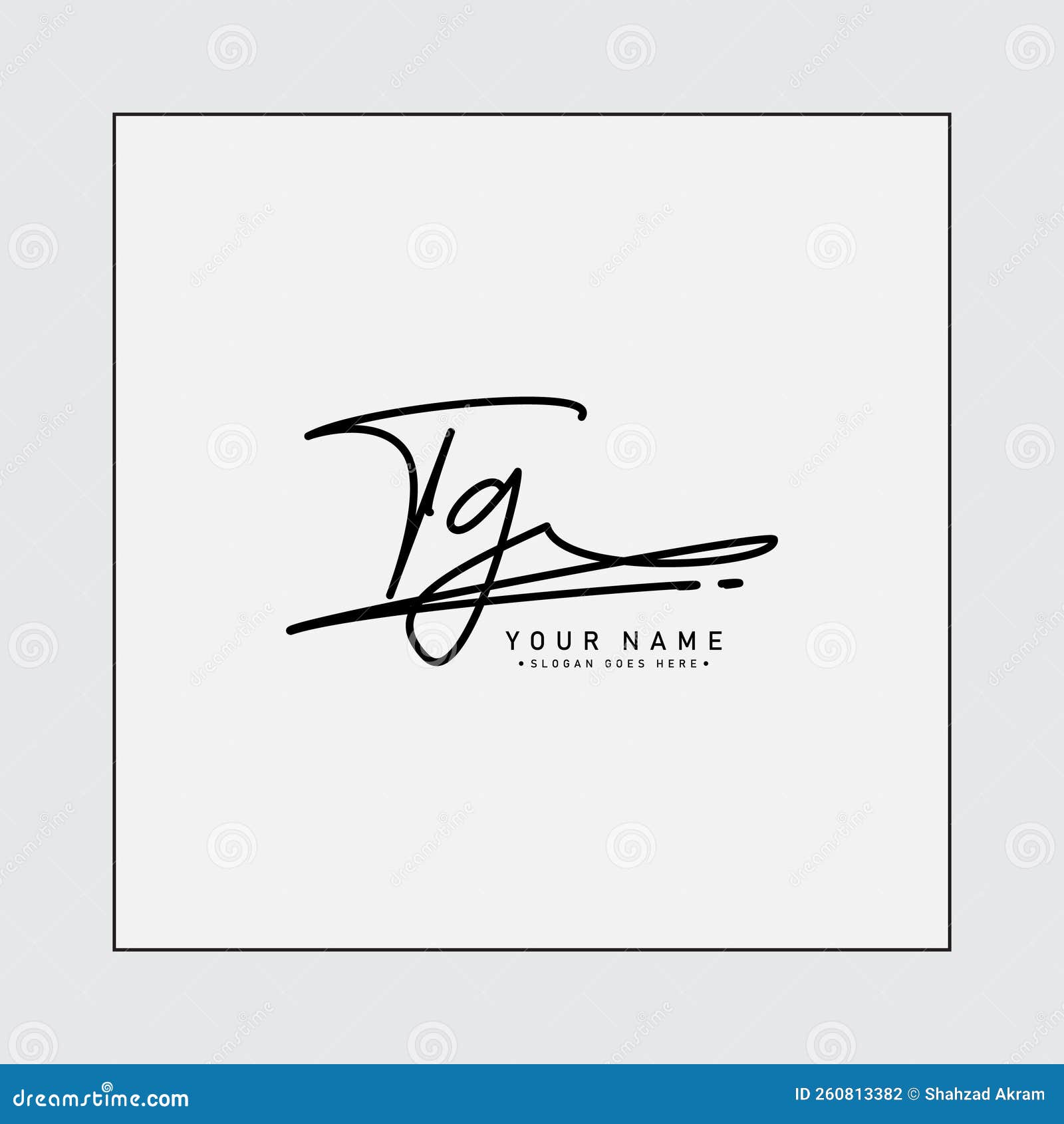 Initial Letter TG Vector Logo Template in Handwritten Signature Style ...