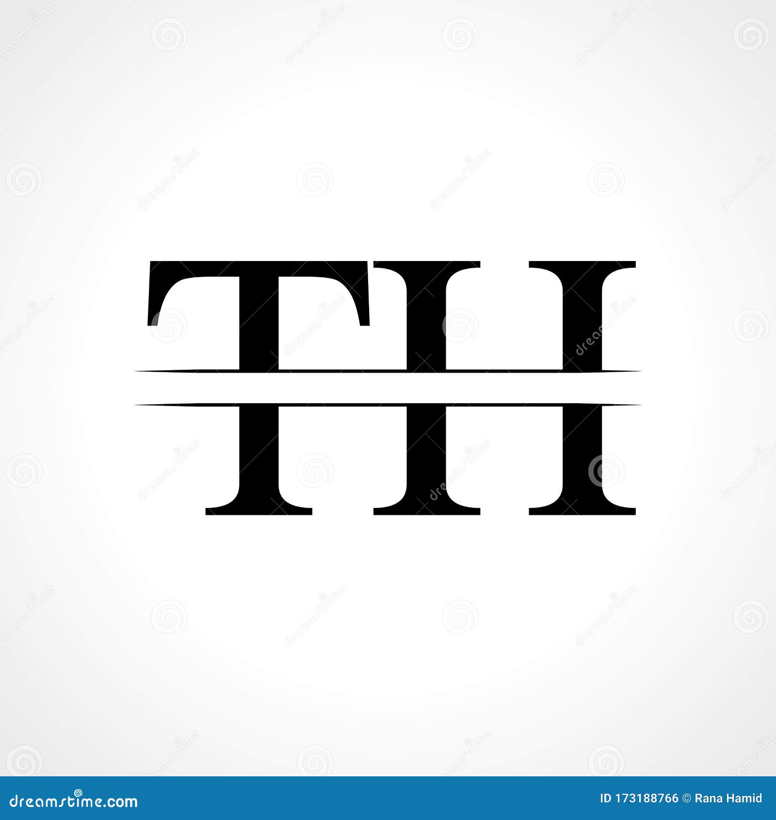 Initial Letter TH Logo Design Vector Template. Linked Typography TH ...