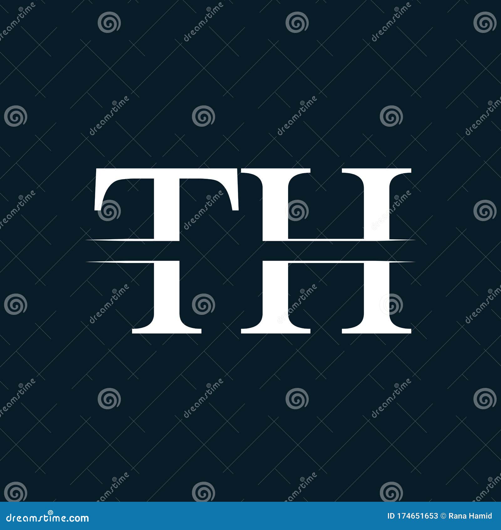 Initial Letter TH Logo Design Vector Template. Linked Typography TH ...