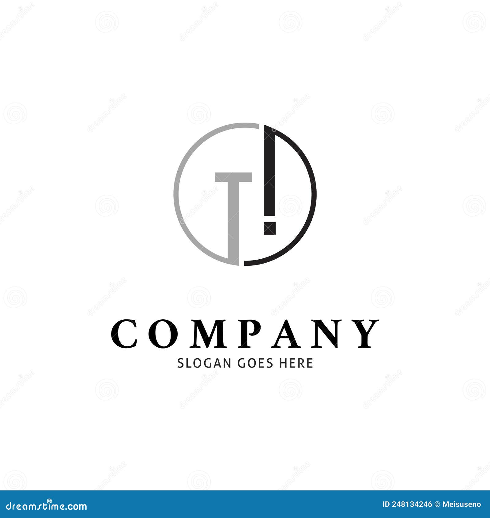 Initial Letter TI Icon Vector Logo Template Illustration Design Stock ...
