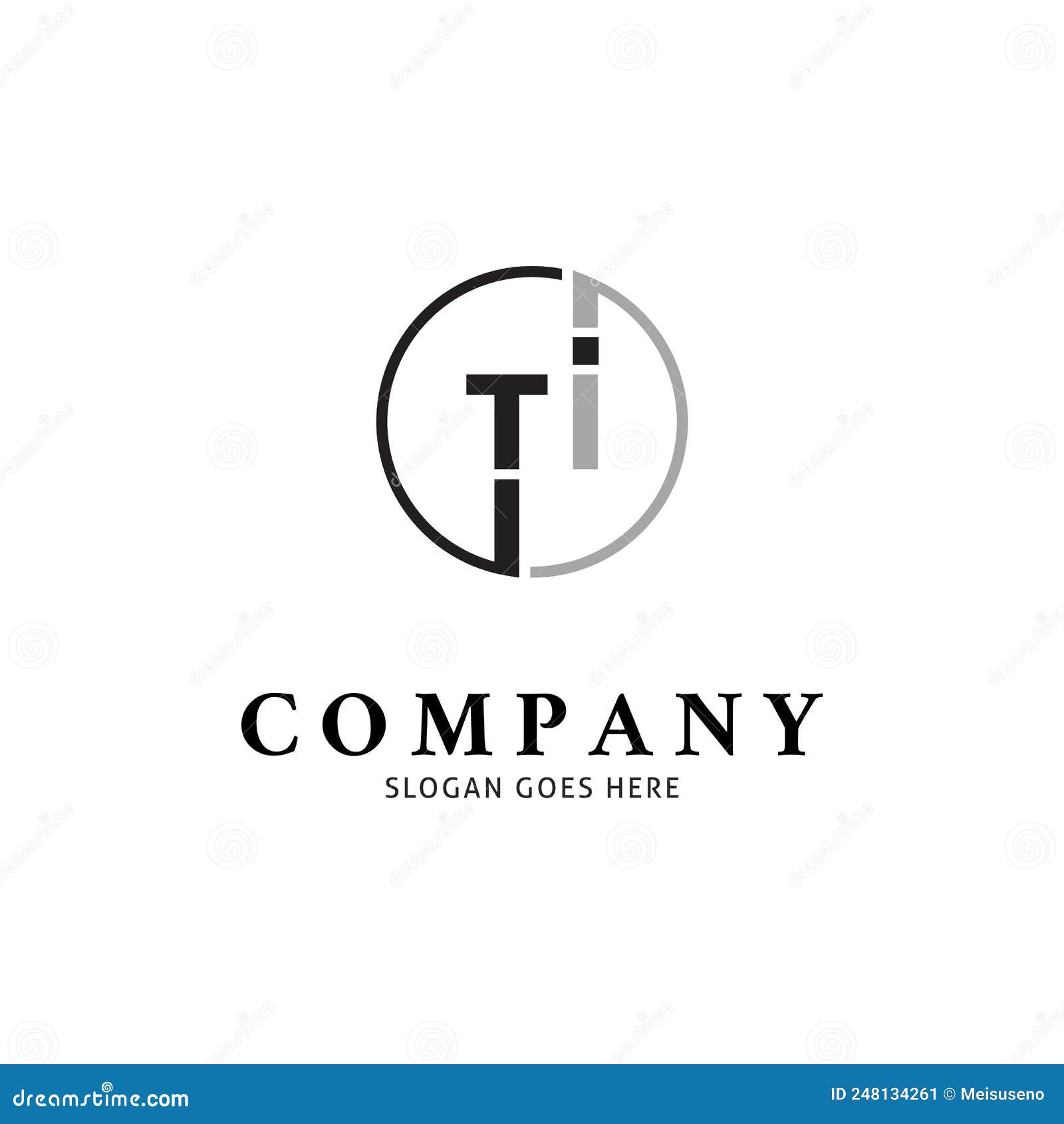 Initial Letter TI Icon Vector Logo Template Illustration Design Stock ...