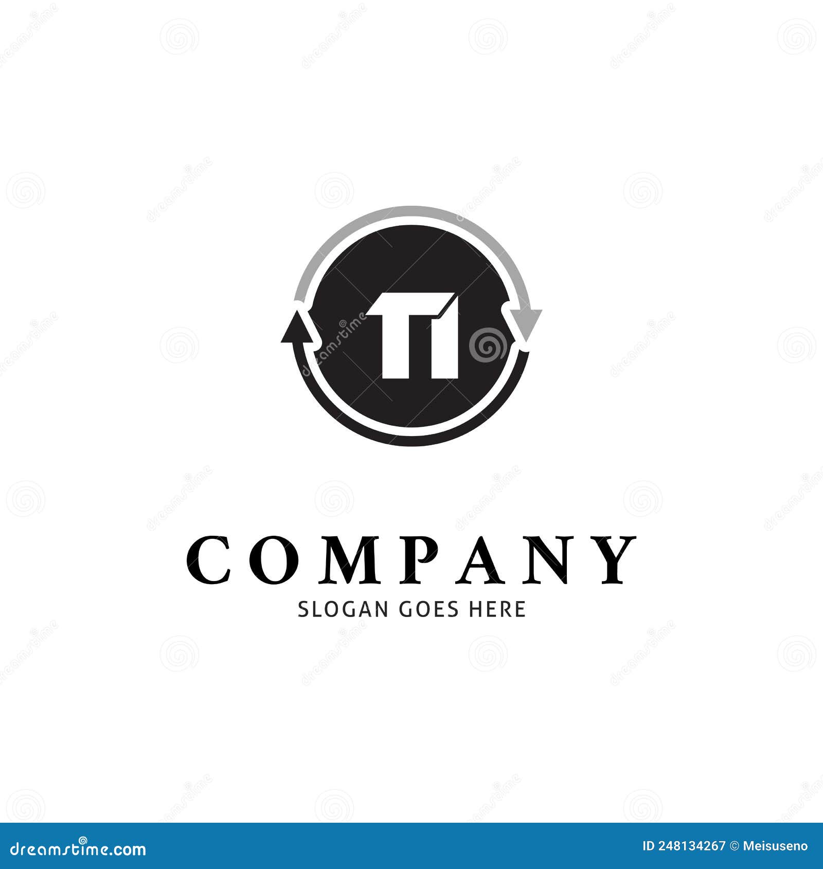 Initial Letter TI Icon Vector Logo Template Illustration Design Stock ...