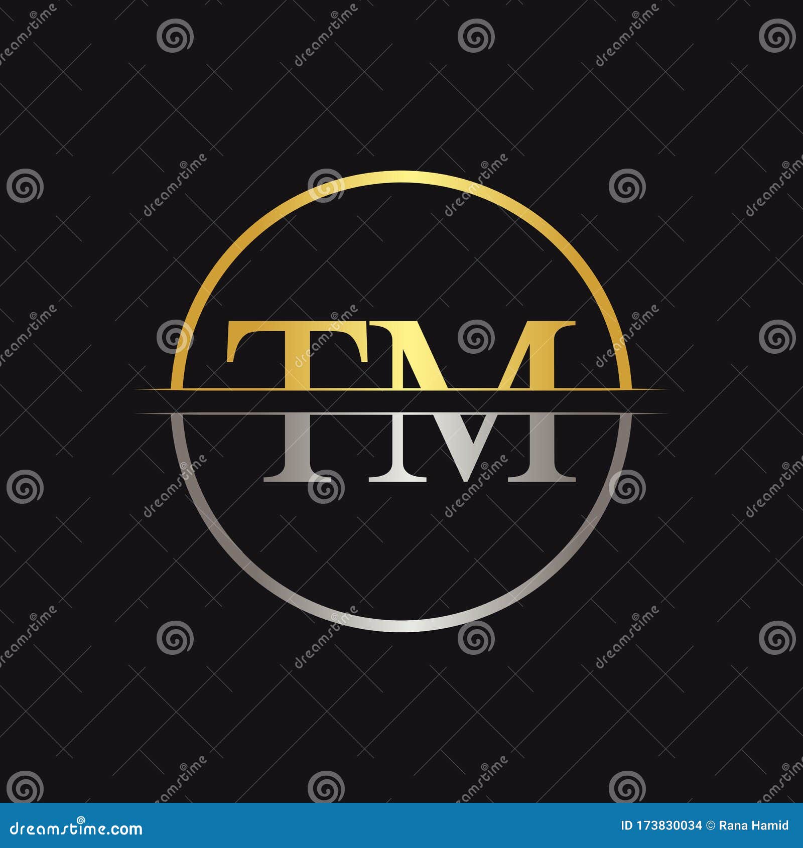 Initial Letter TM Logo Design Vector Template. Linked Typography TM ...