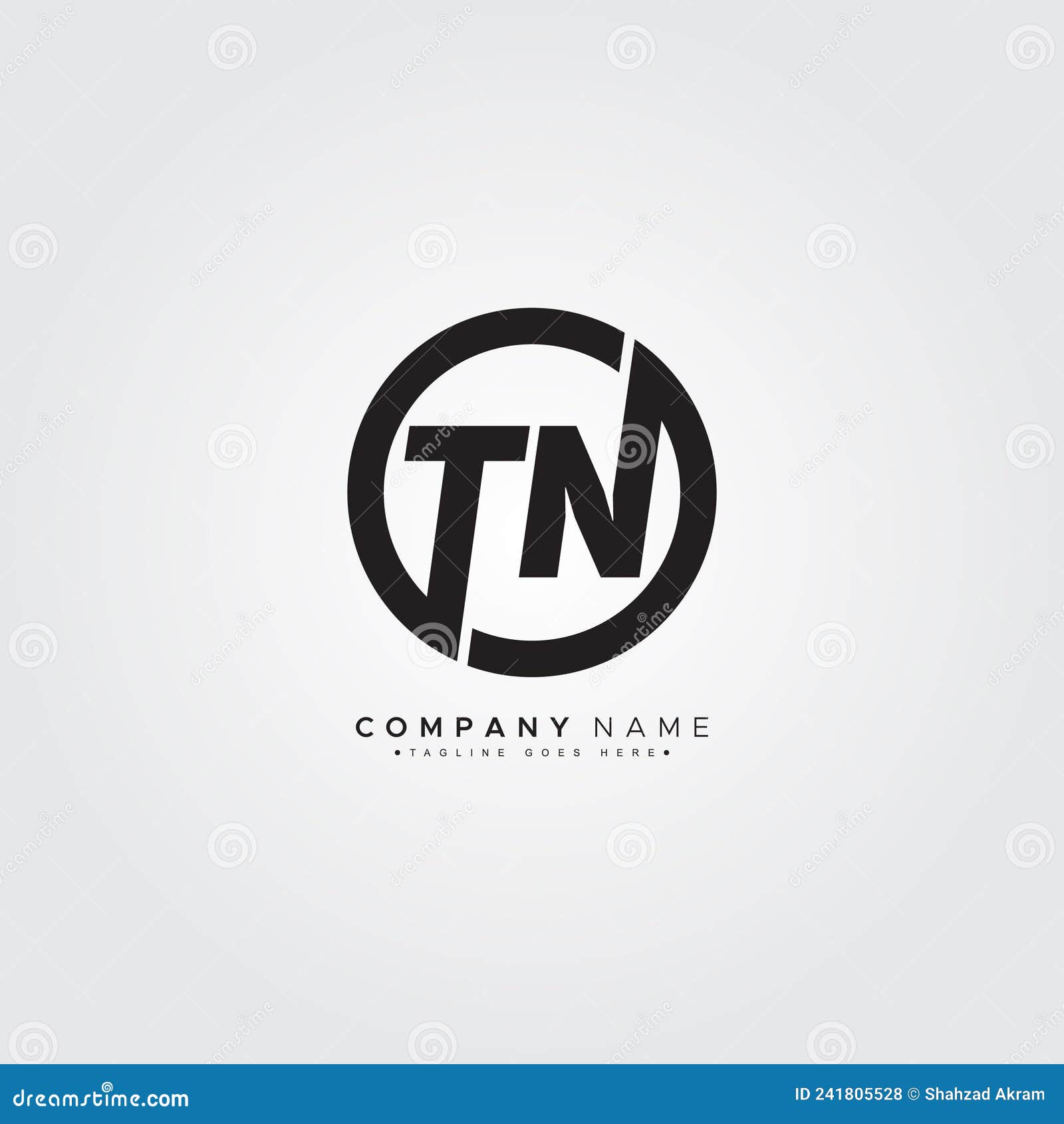 Initial Letter TN Logo, Minimal Alphabet Logo Stock Vector ...