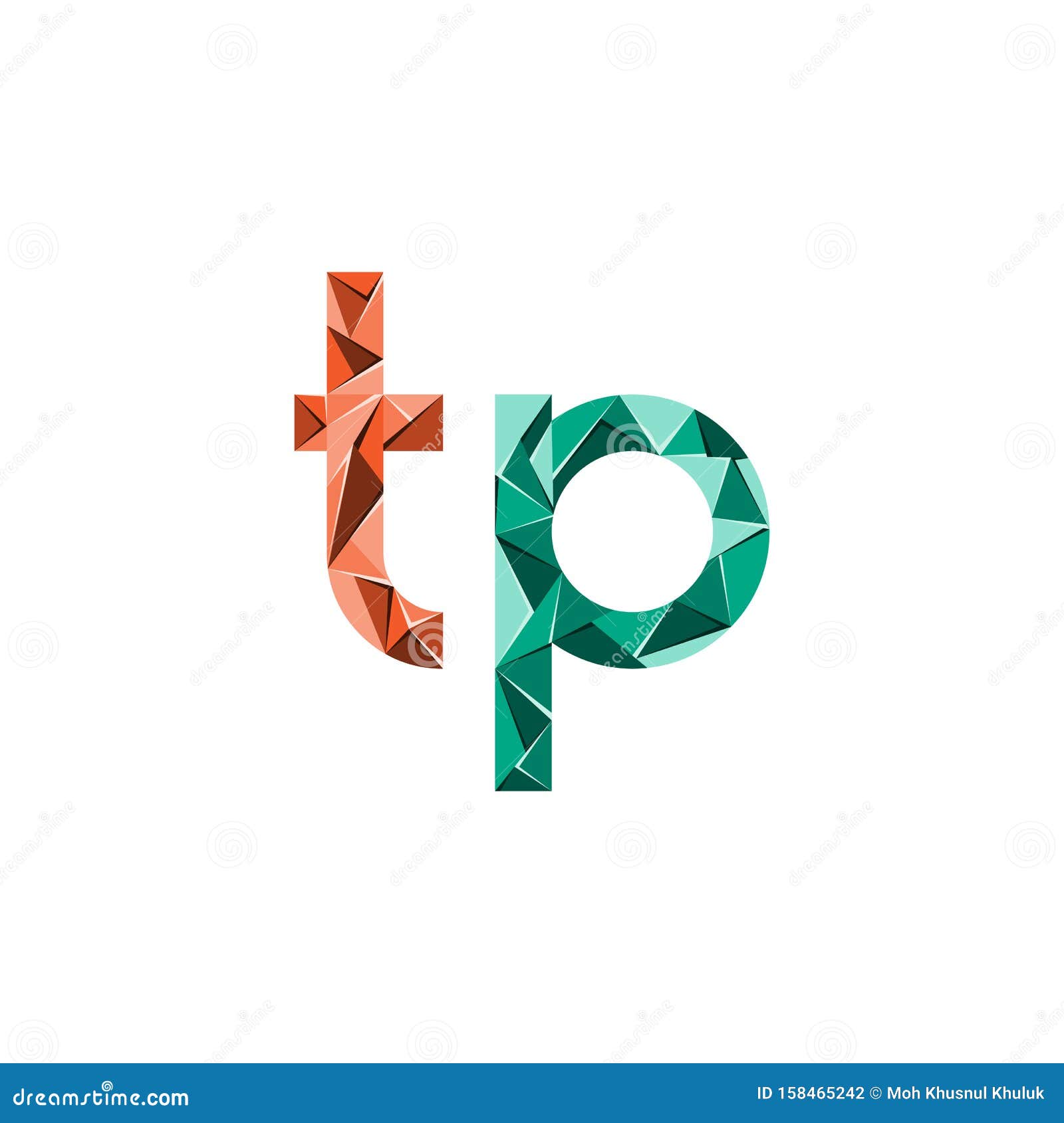 Initial Letter Tp Abstract Triangle Logo Vector Stock Vector ...