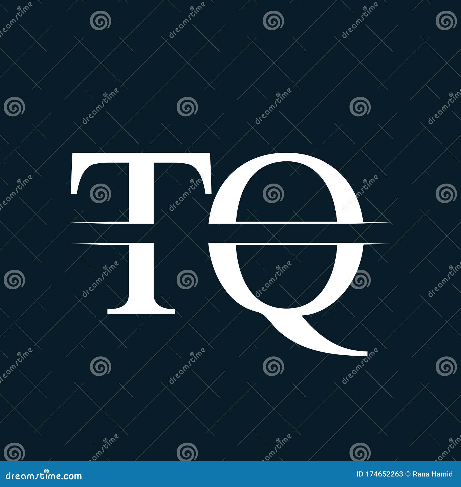 Initial Letter TQ Logo Design Vector Template. Linked Typography TQ ...