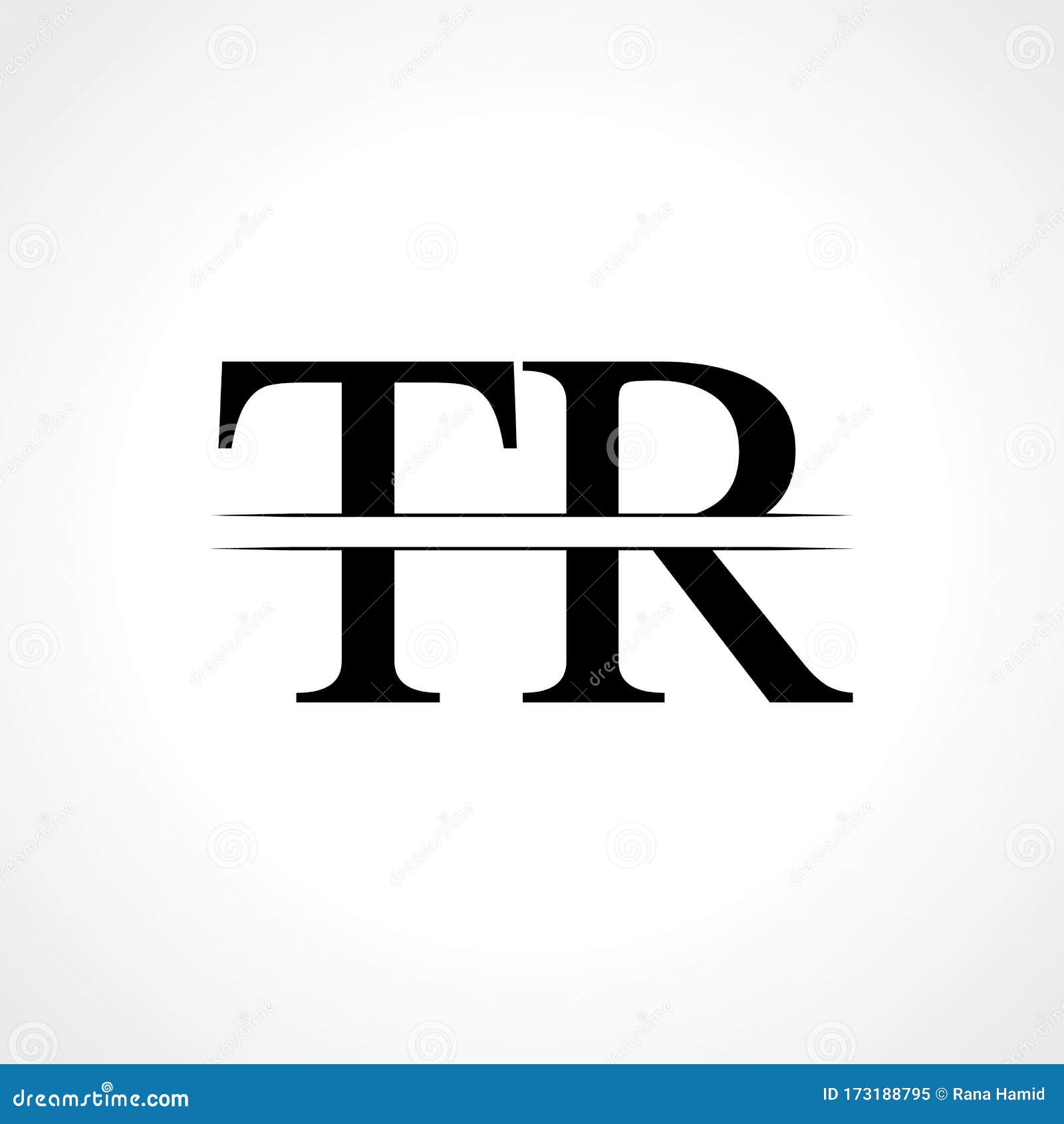 Initial Letter TR Logo Design Vector Template. Linked Typography TR ...