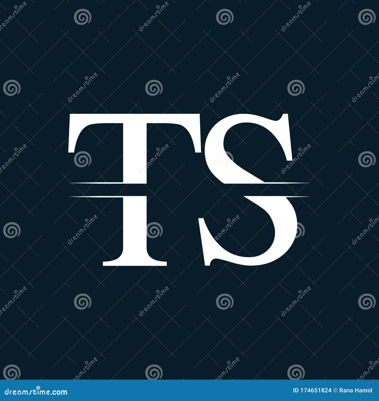 Initial Letter TS Logo Design Vector Template. Linked Typography TS ...