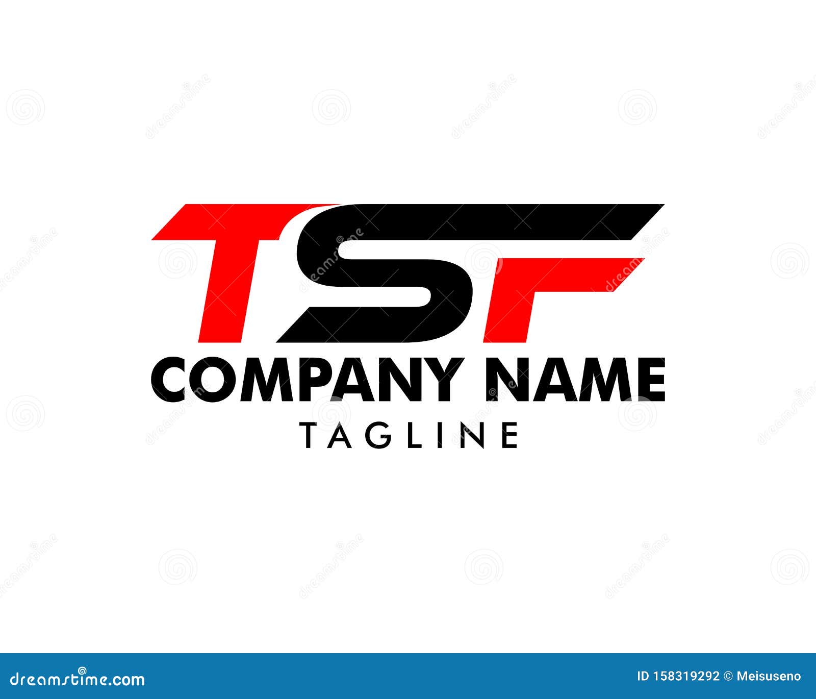 Initial Letter TSF Logo Template Design Stock Vector - Illustration of ...