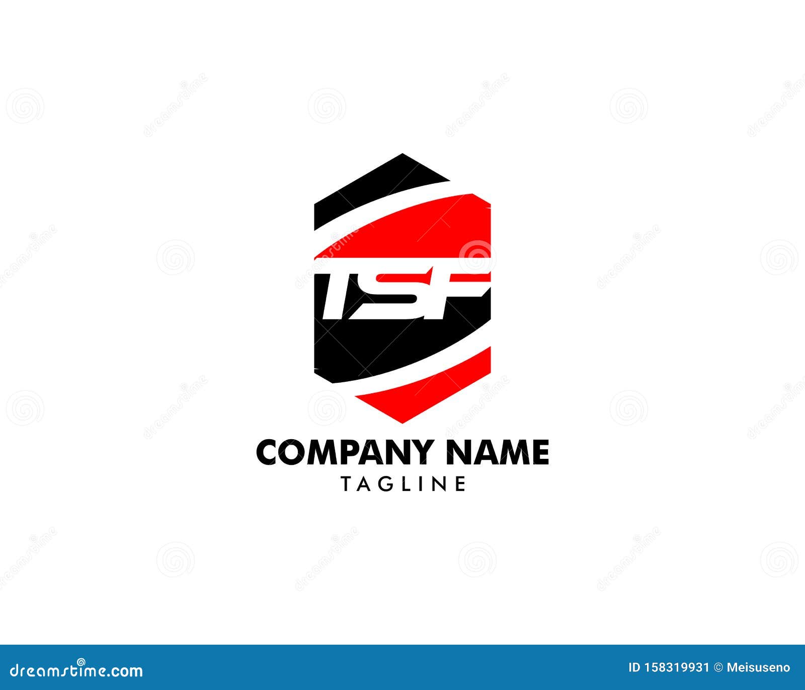 Initial Letter TSF Logo Template Design Stock Vector - Illustration of ...