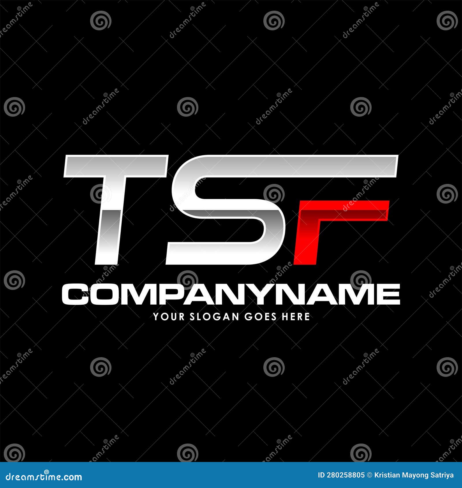 Initial Letter TSF Logo Template Design Stock Vector - Illustration of ...