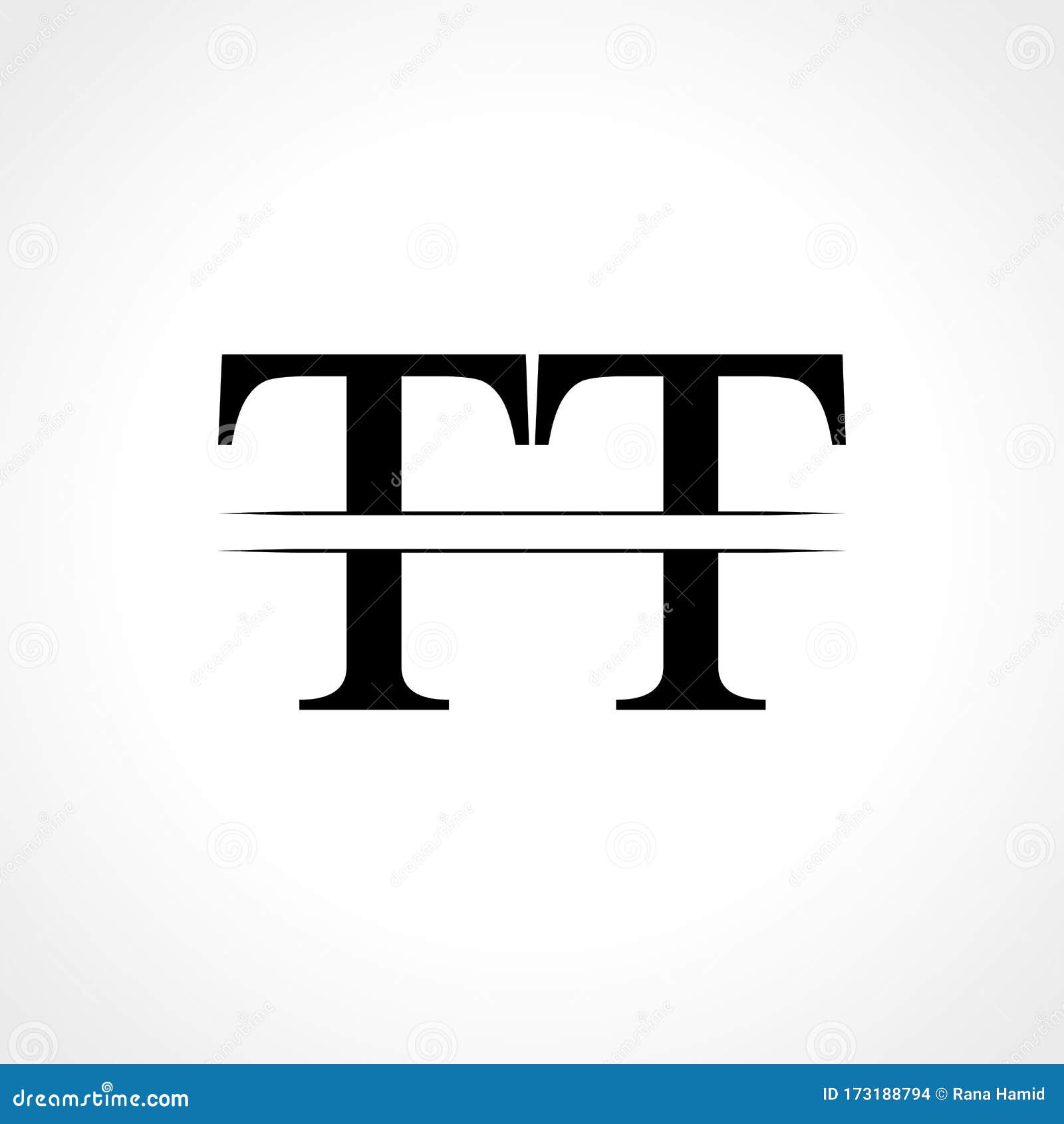 Initial Letter TT Logo Design Vector Template. Linked Typography TT ...