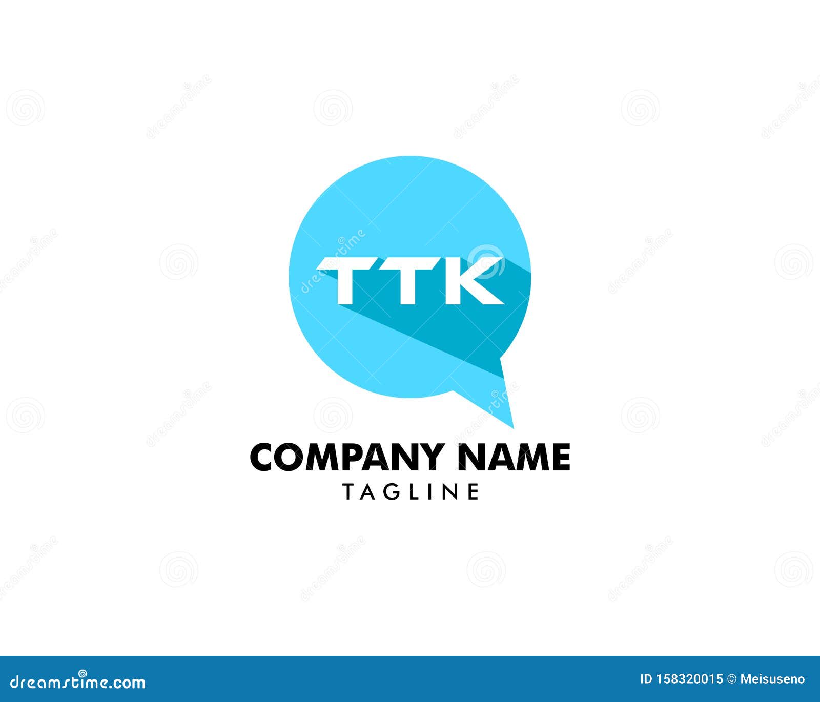 Initial Letter TTK Chat Logo Template Design Stock Vector ...