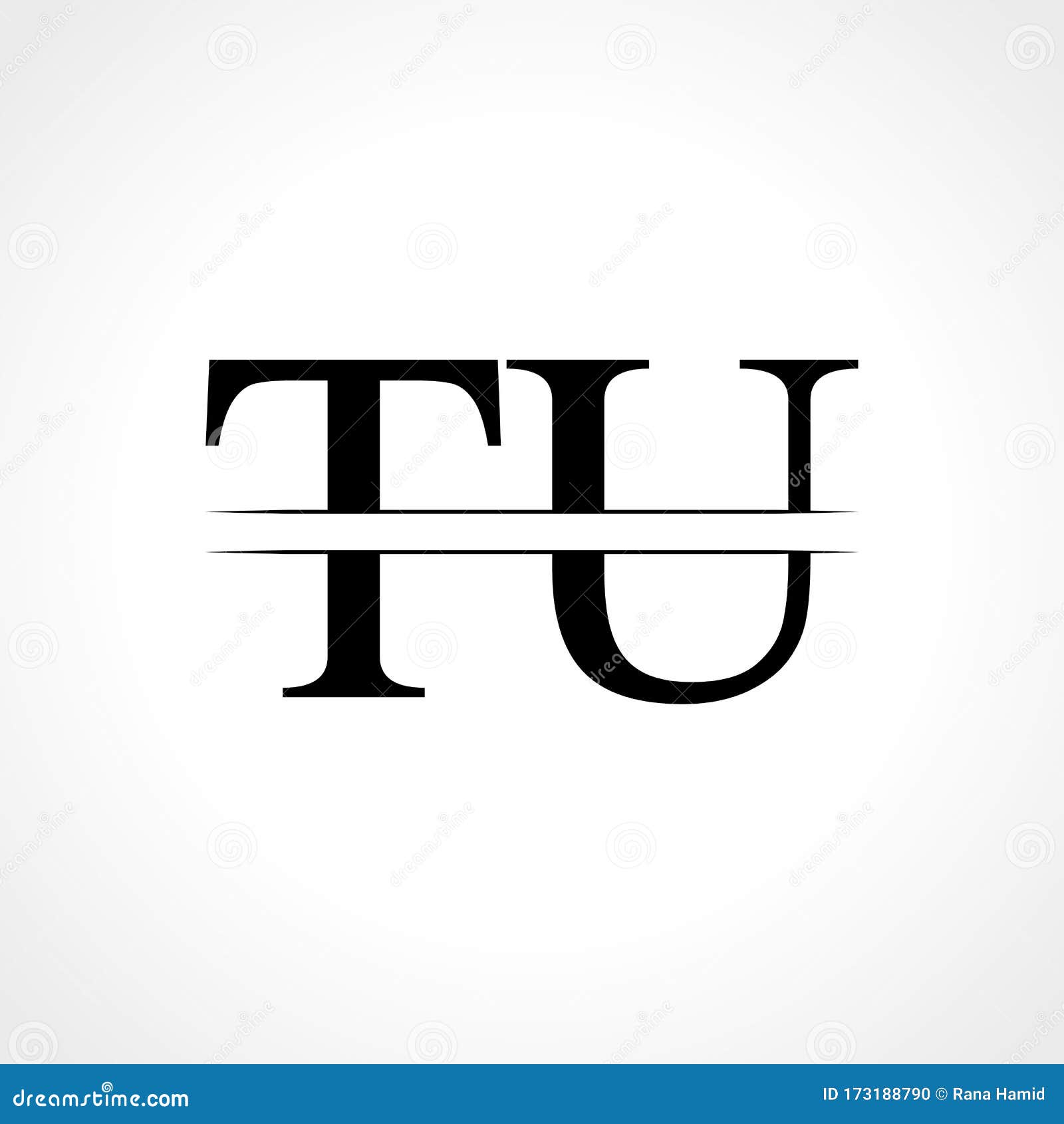Initial Letter TU Logo Design Vector Template. Linked Typography TU ...