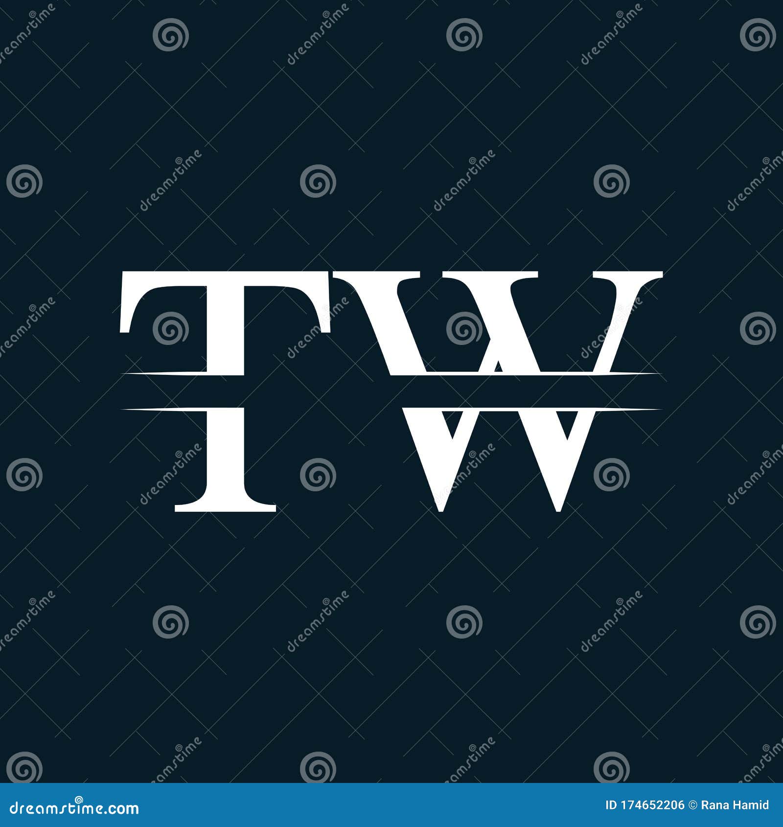 Initial Letter TW Logo Design Vector Template. Linked Typography TW ...
