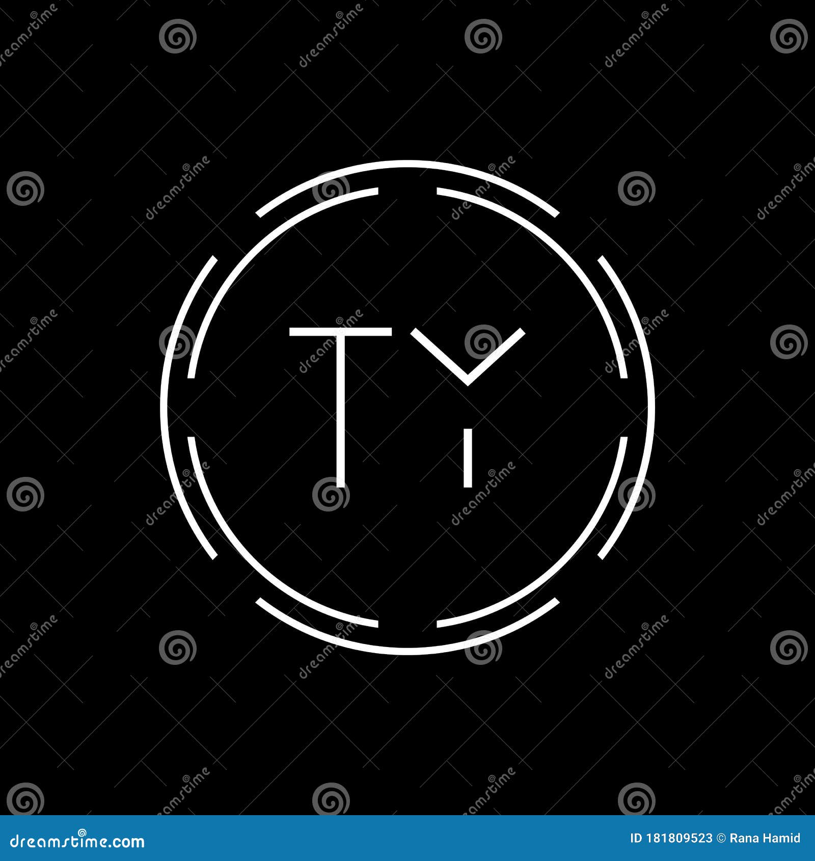 Initial Letter TY Logo Creative Typography Vector Template. Circle ...