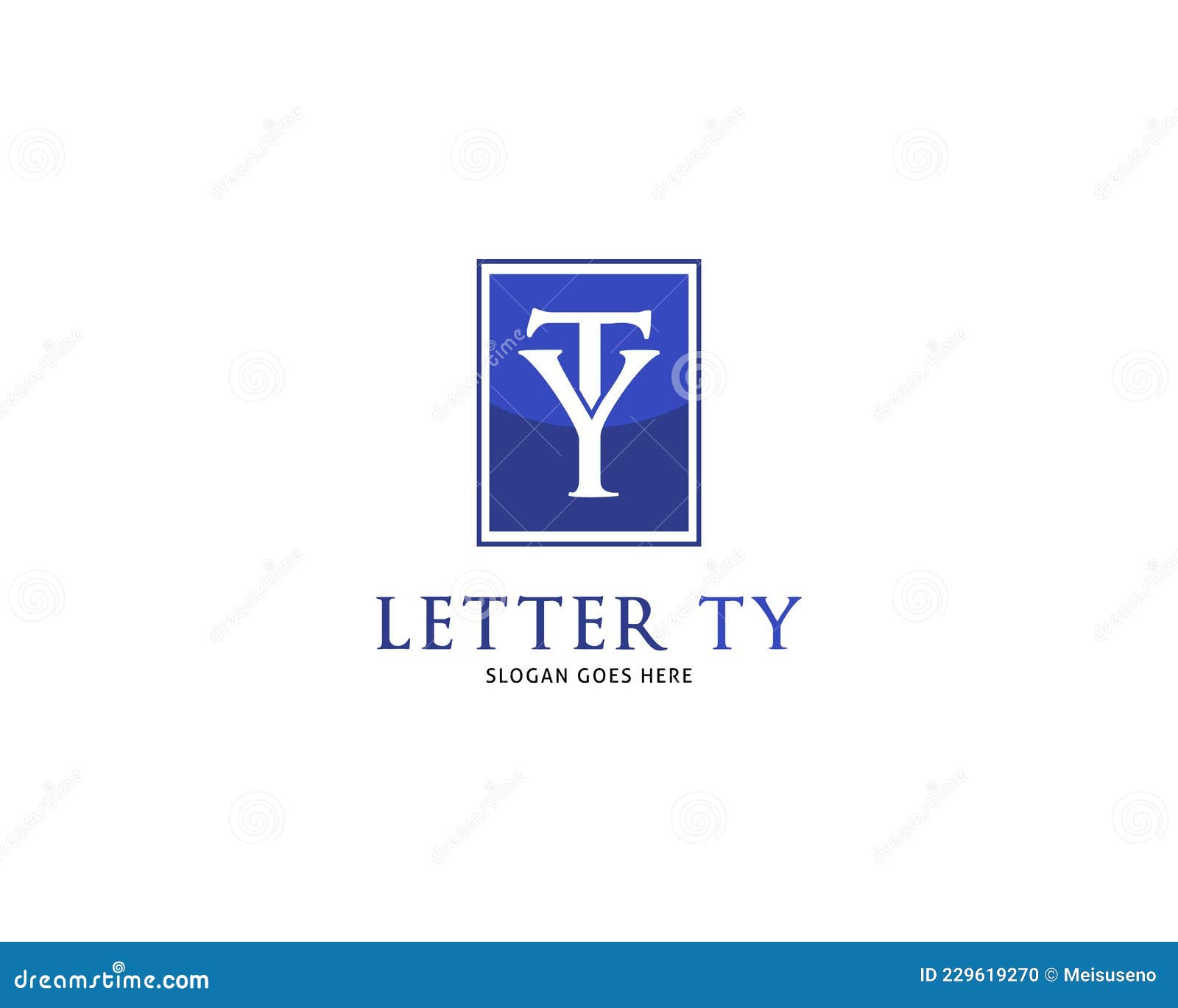 Initial Letter TY Logo Template Vector Design Stock Vector ...
