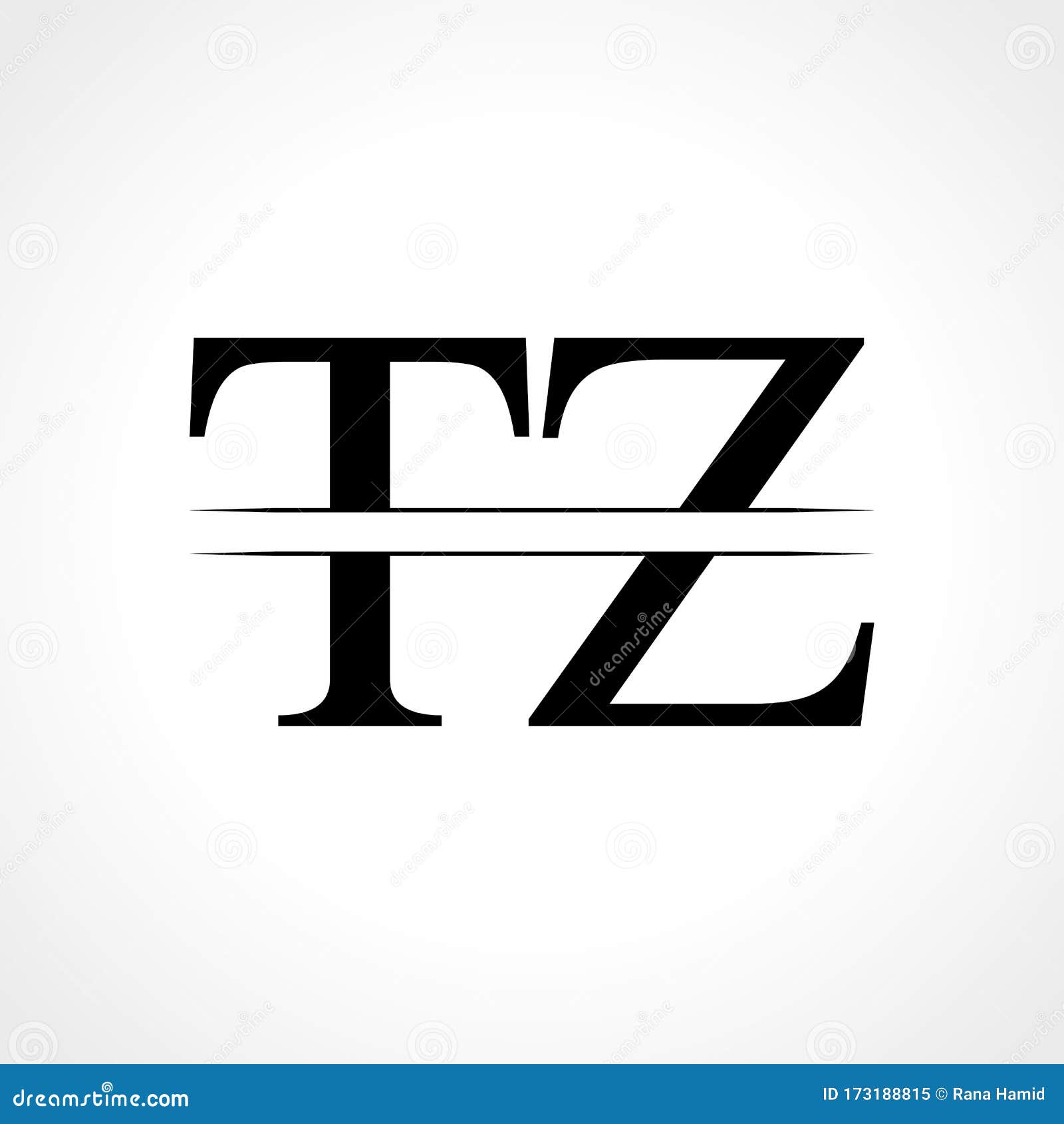 Initial Letter TZ Logo Design Vector Template. Linked Typography TZ ...