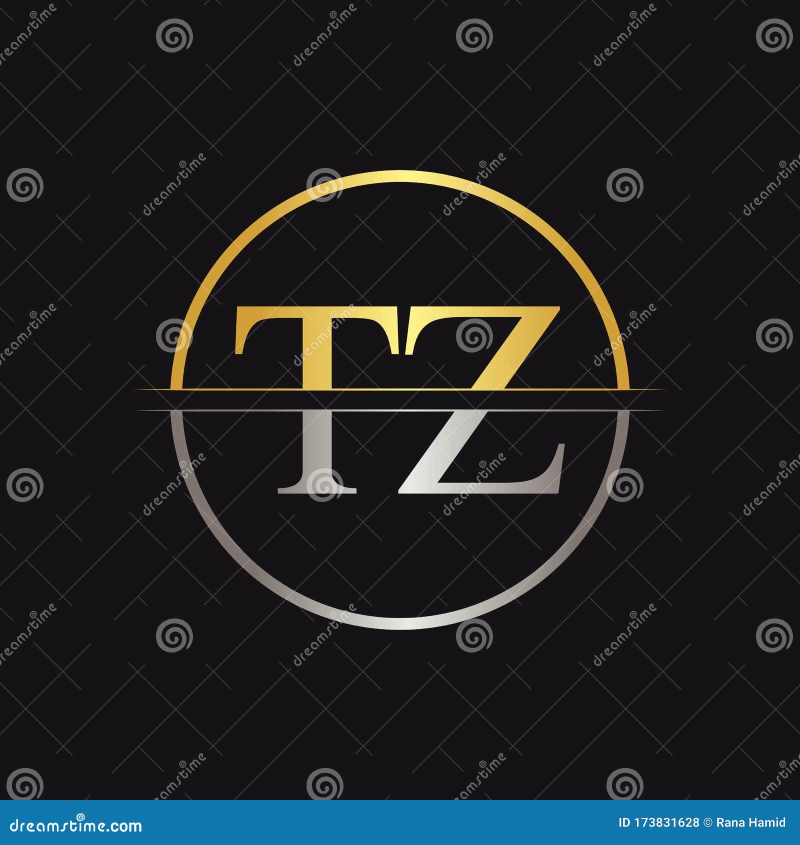 Initial Letter TZ Logo Design Vector Template. Linked Typography TZ ...