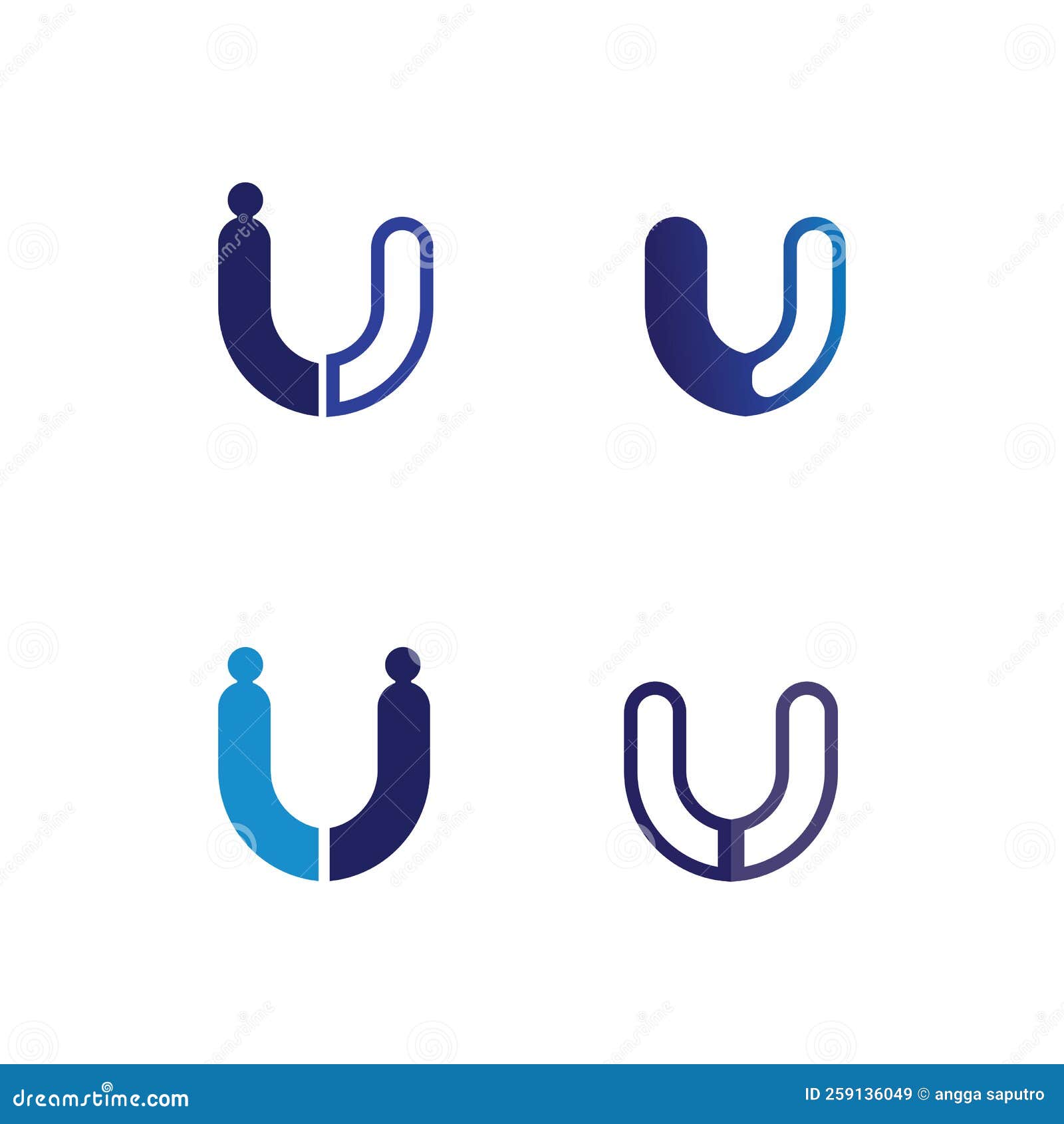 Initial Letter U Logo Business and Design Icon Vector Stock Vector ...