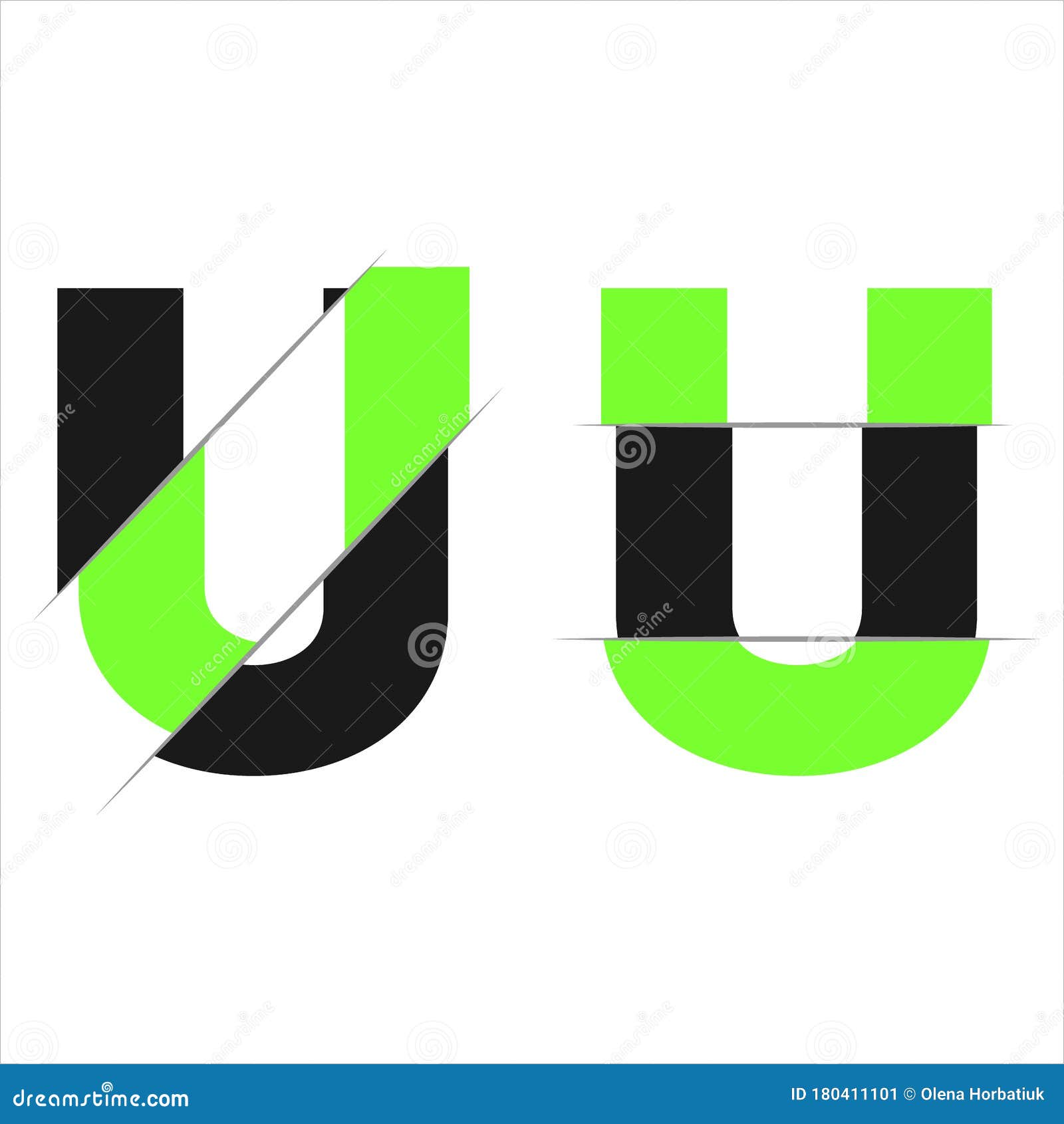 Initial Letter U Logo Icon Vector Template Stock Vector - Illustration ...
