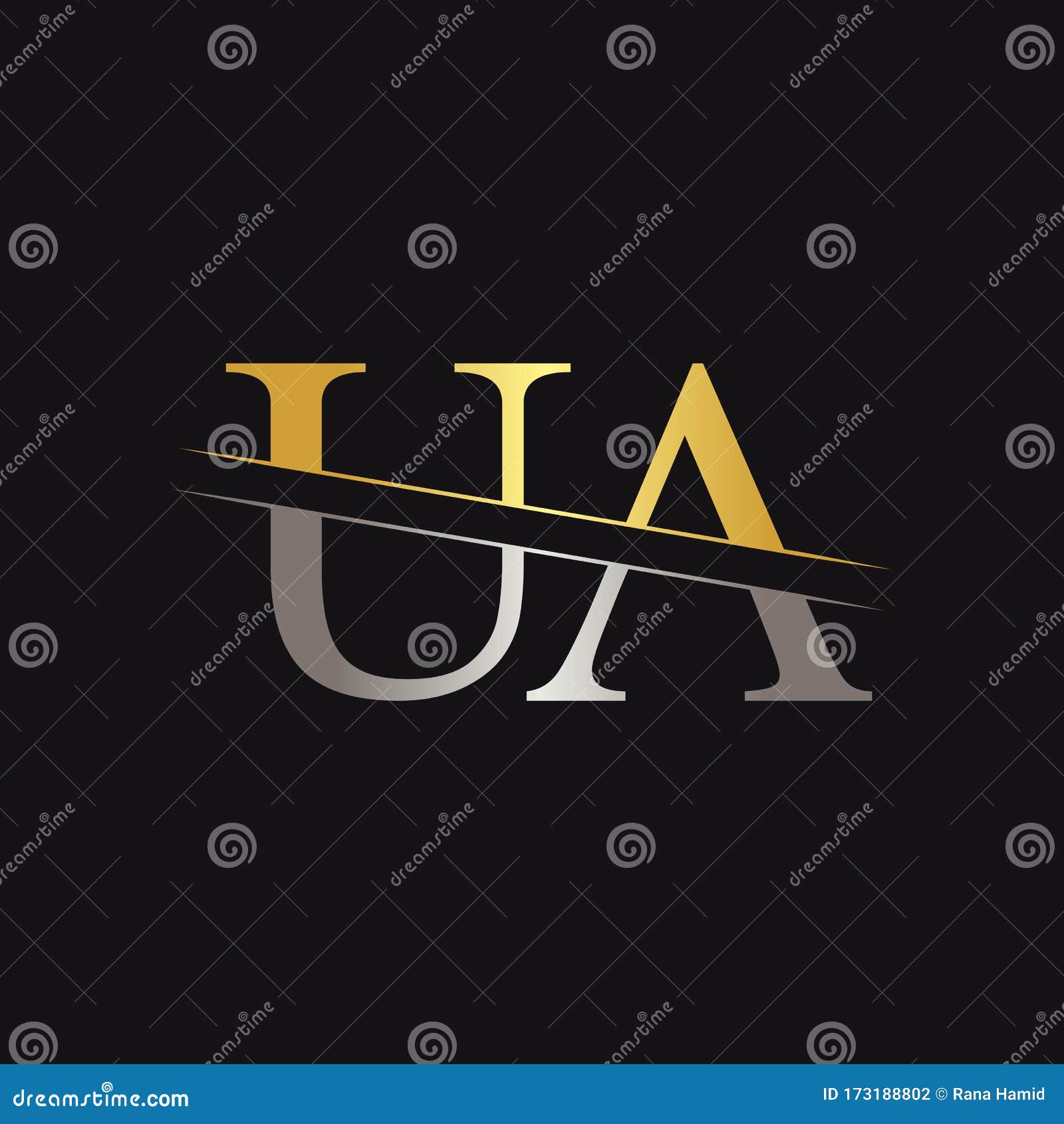 Initial Letter UA Logo Design Vector Template. UA Letter Logo Design ...