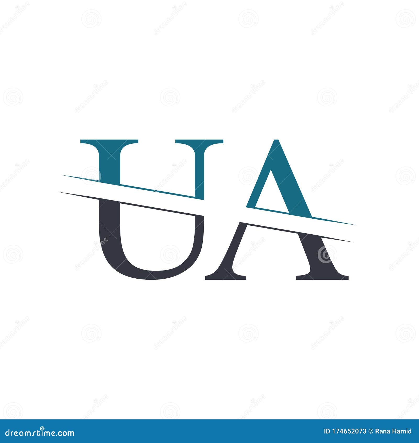 Initial Letter UA Logo Design Vector Template. UA Letter Logo Design ...