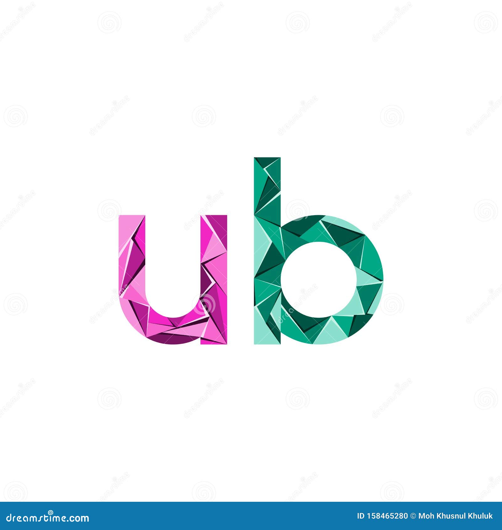 Initial Letter Ub Abstract Triangle Logo Vector Stock Vector ...