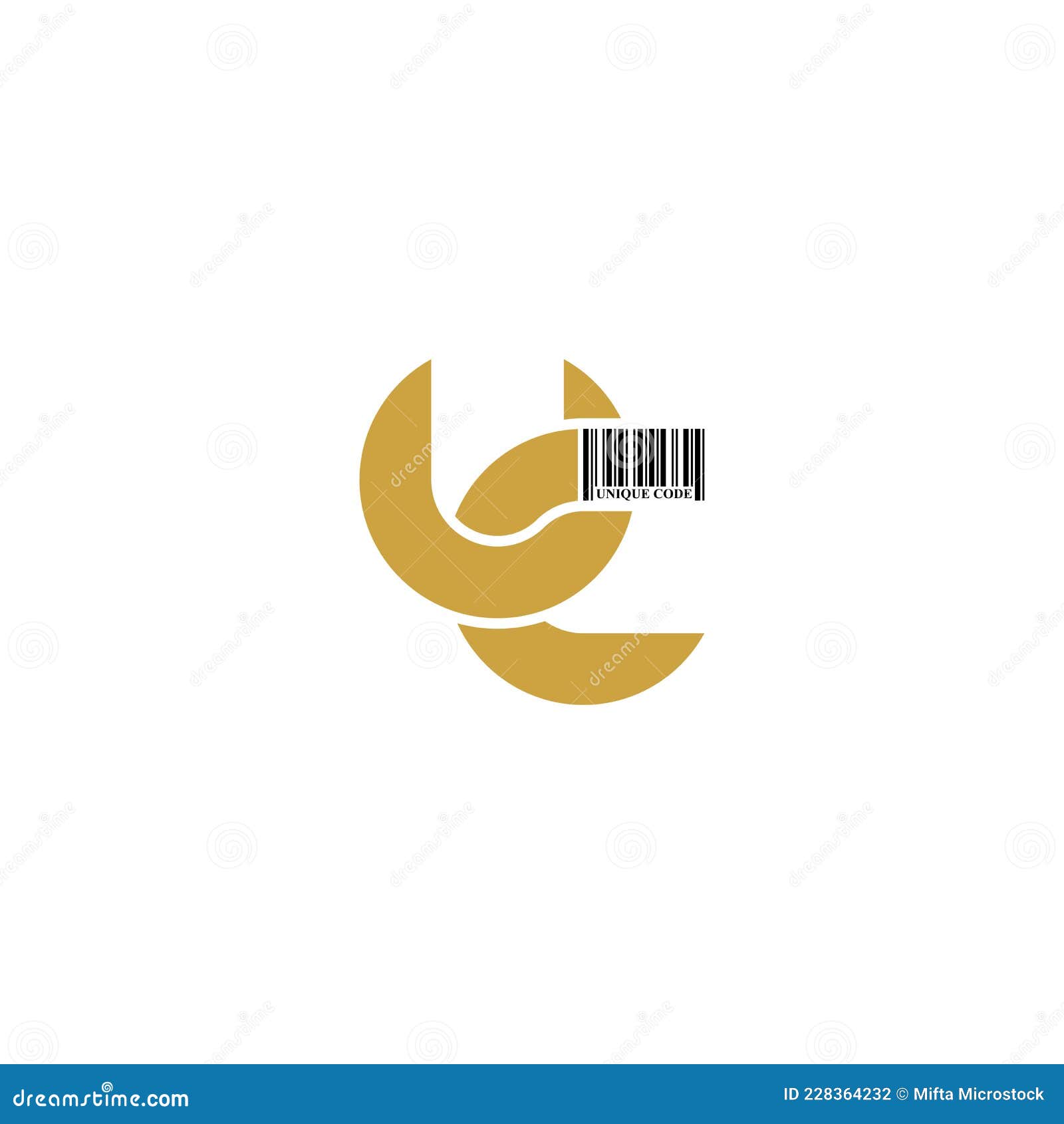 Unique Bar Code Template. Striped Identification Information About ...