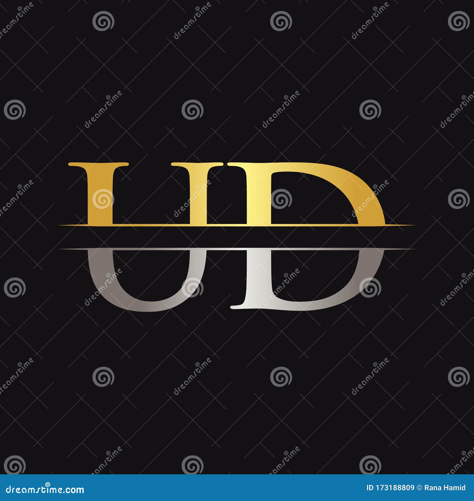 Initial Letter UD Logo Design Vector Template. UD Letter Logo Design ...