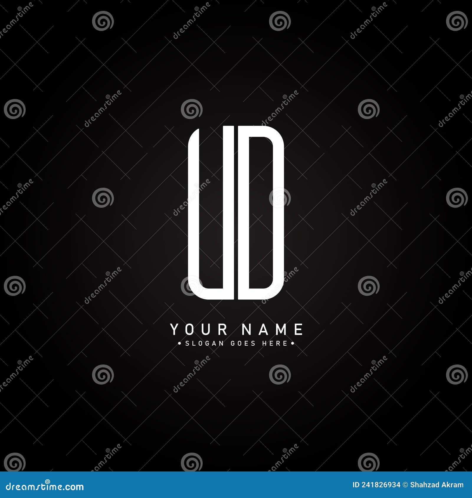 Initial Letter UD Logo - Simple Alphabet Logo Stock Vector ...