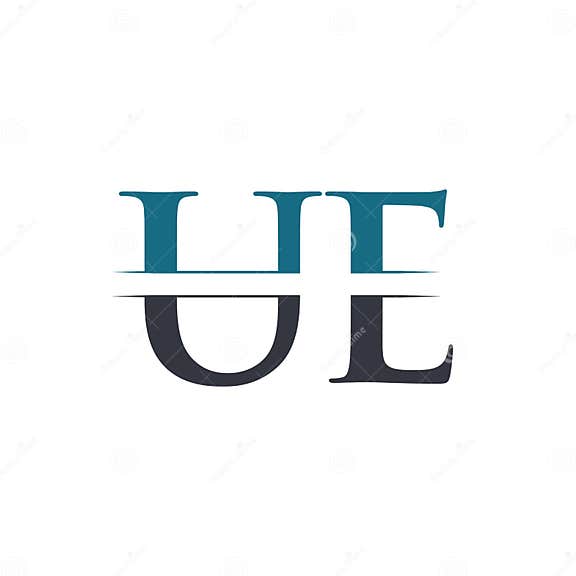 Initial Letter UE Logo Design Vector Template. UE Letter Logo Design ...