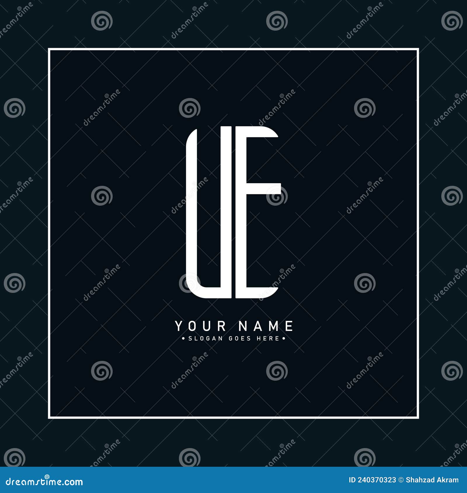 Initial Letter UE Logo - Simple Alphabet Logo Stock Vector ...