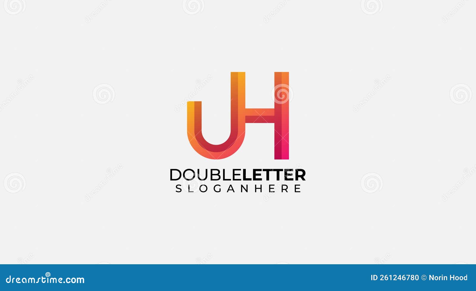 Initial Letter UH Logo - Minimal Business Logo Stock Vector ...