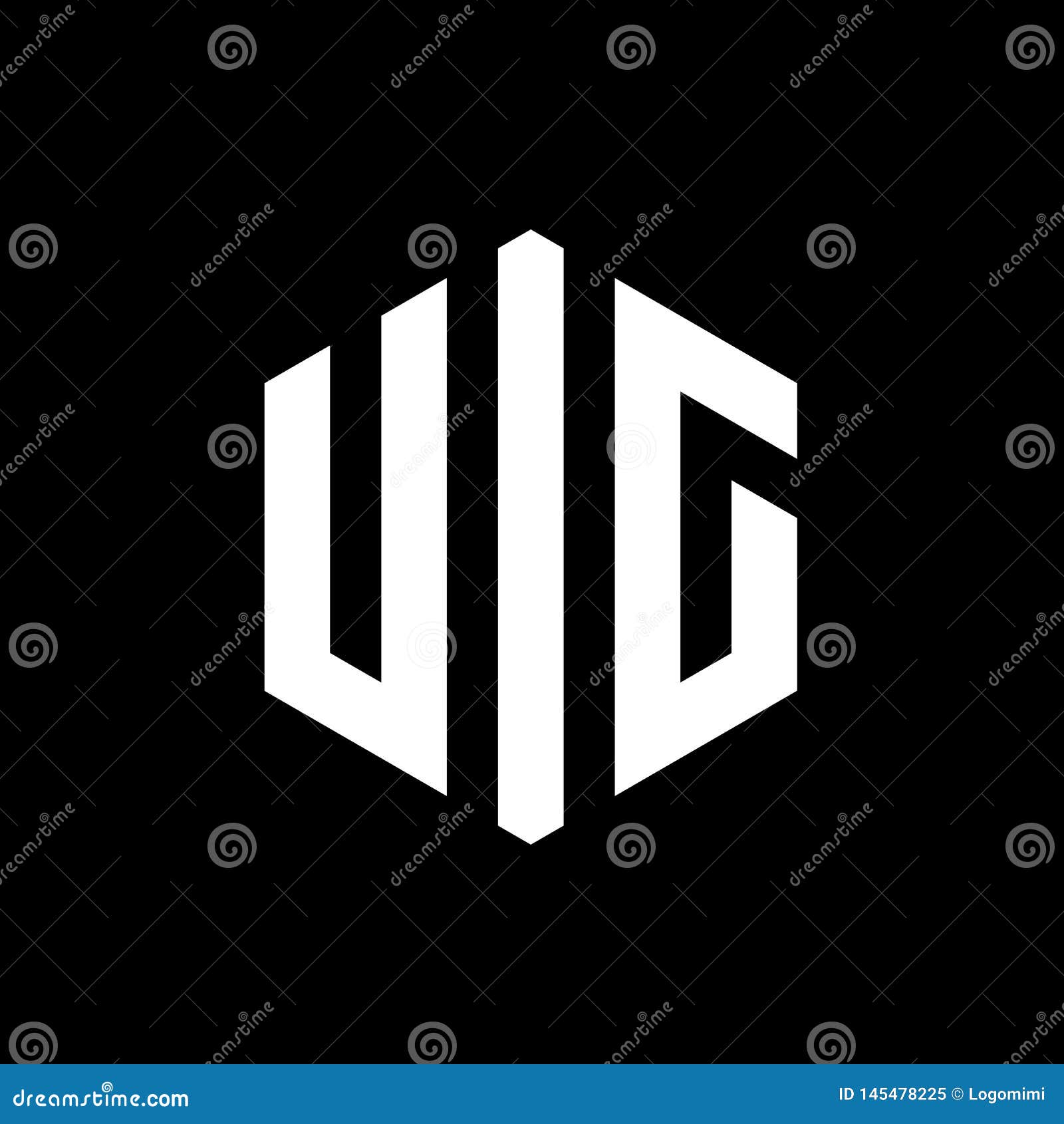 Initial Letter UIG Hexagon Logo, Aphabet Hexagonal Icon, Vector ...