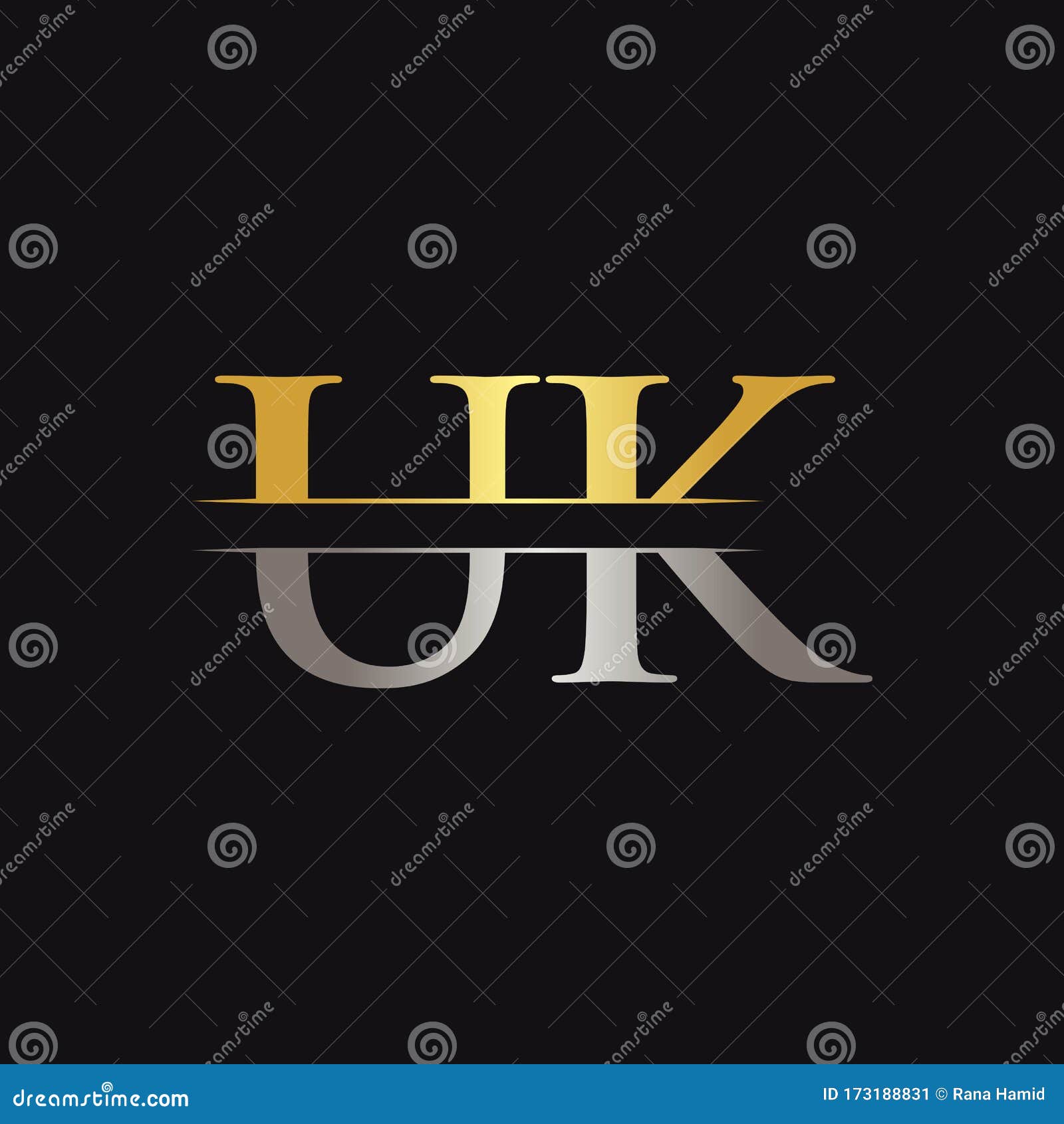 Initial Letter UK Logo Design Vector Template. UK Letter Logo Design ...