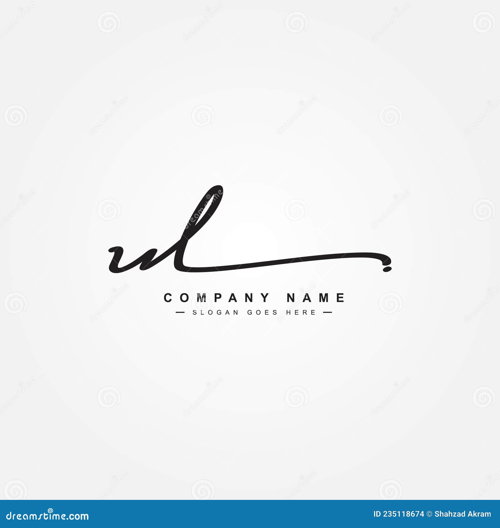 Initial Letter UL Logo - Hand Drawn Signature Logo Stock Vector ...