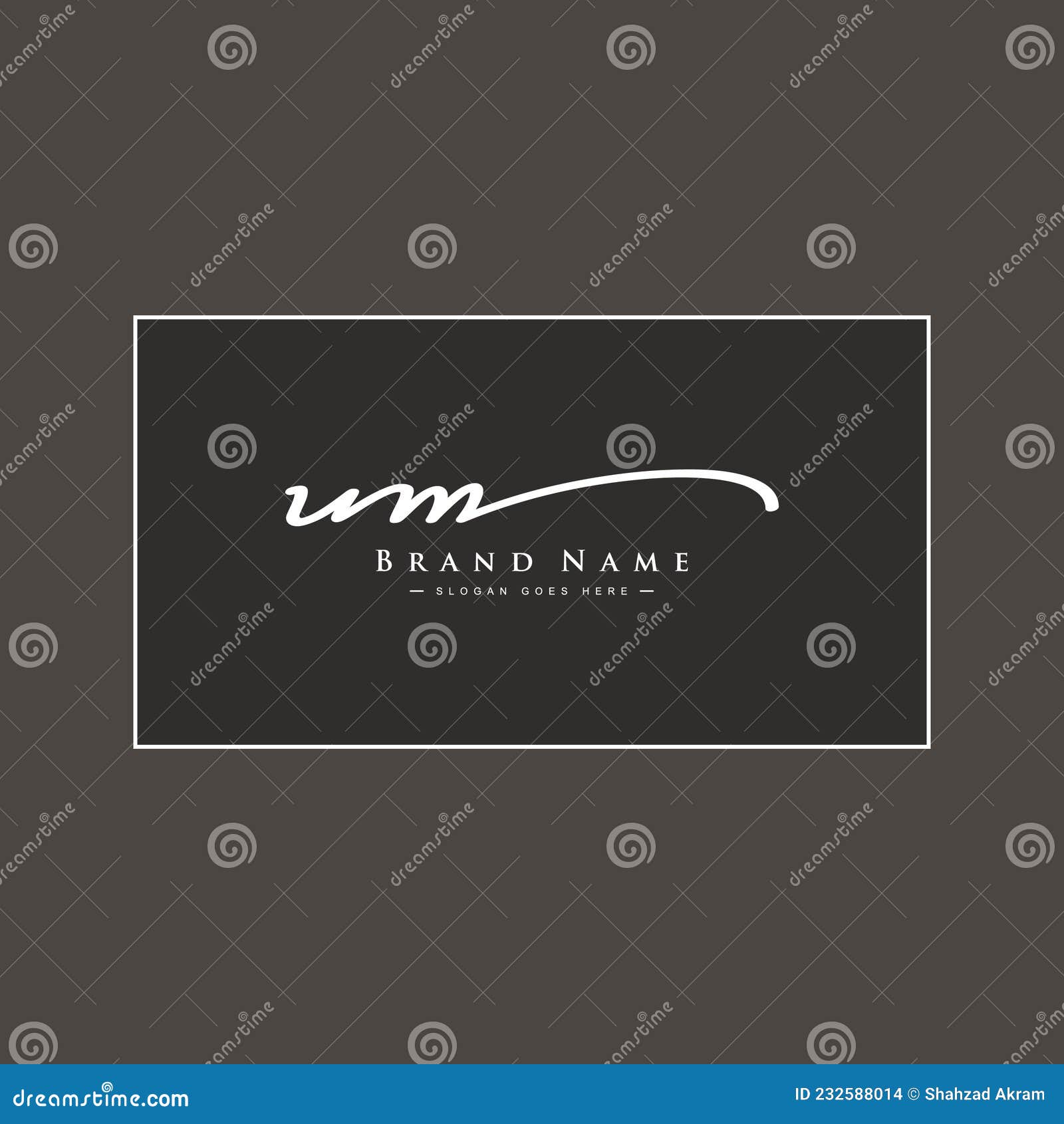 Initial Letter UM Logo - Handwritten Signature Style Logo Stock Vector ...