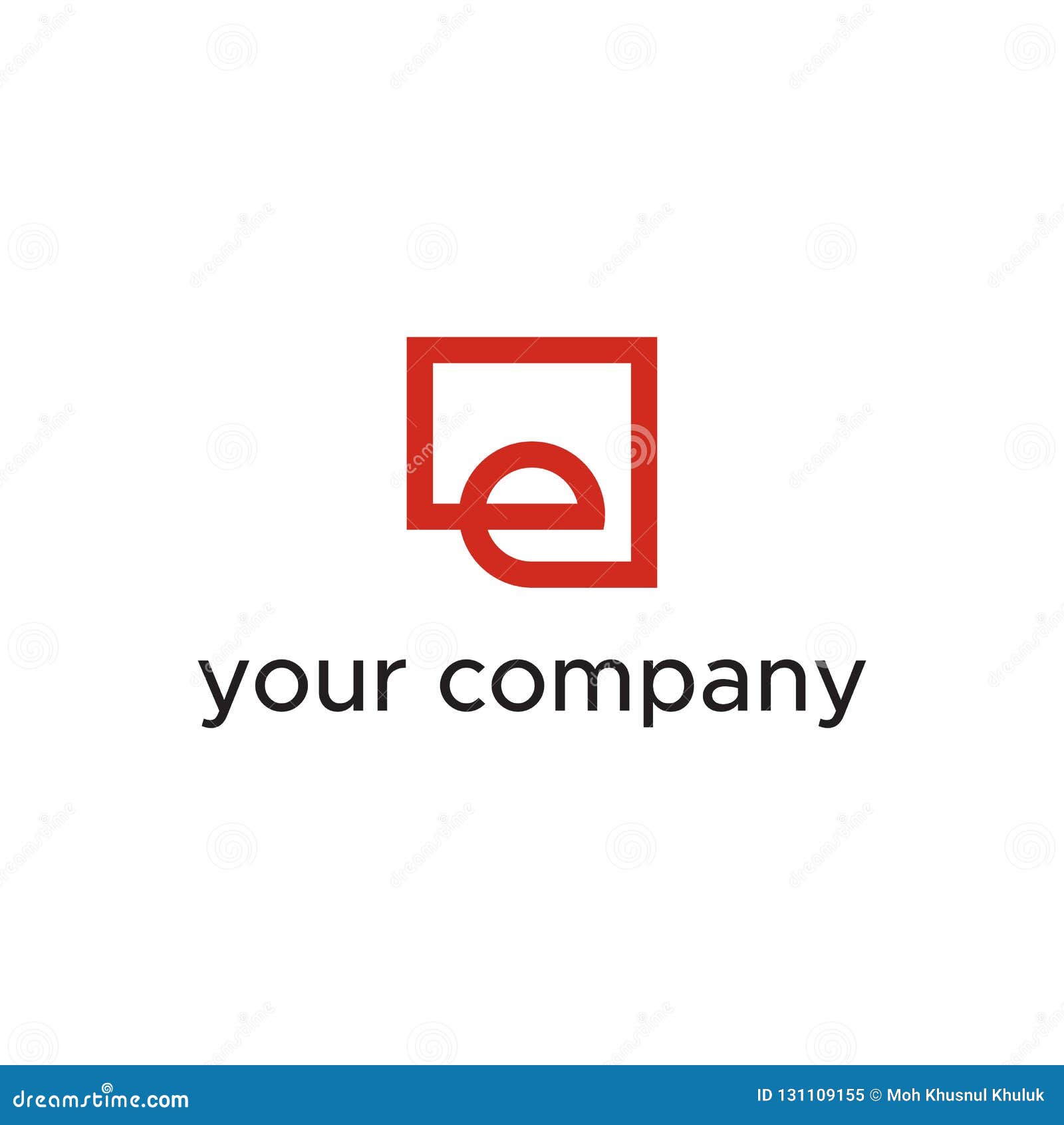 Initial Letter Unique E Squre Line Logo Vector Stock Vector ...