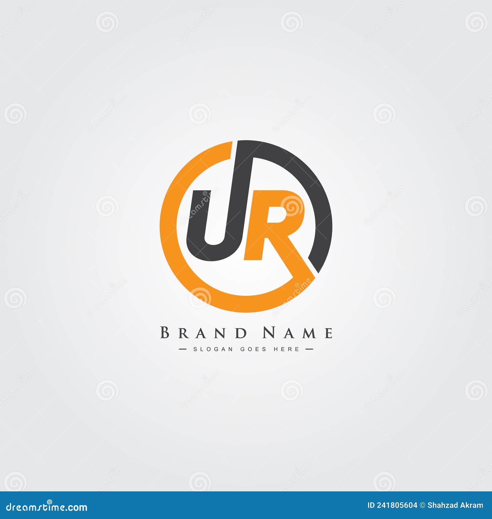 Initial Letter UR Logo - Simple Business Logo Vector Illustration ...