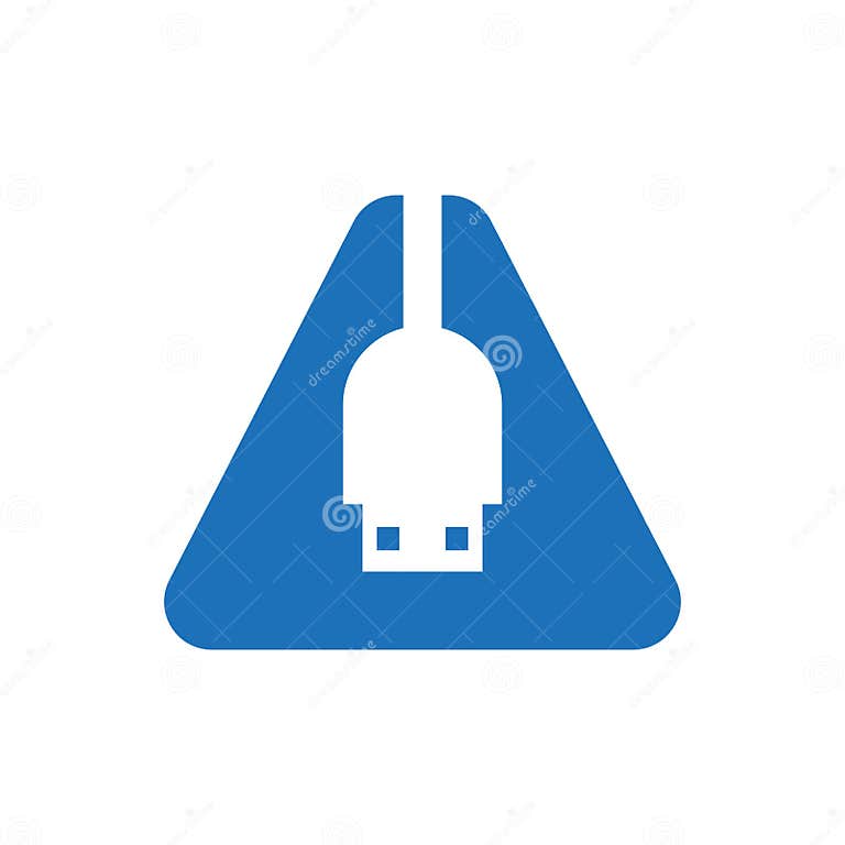 Initial Letter a USB Symbol Design. Computer Connection USB Cable Icon ...
