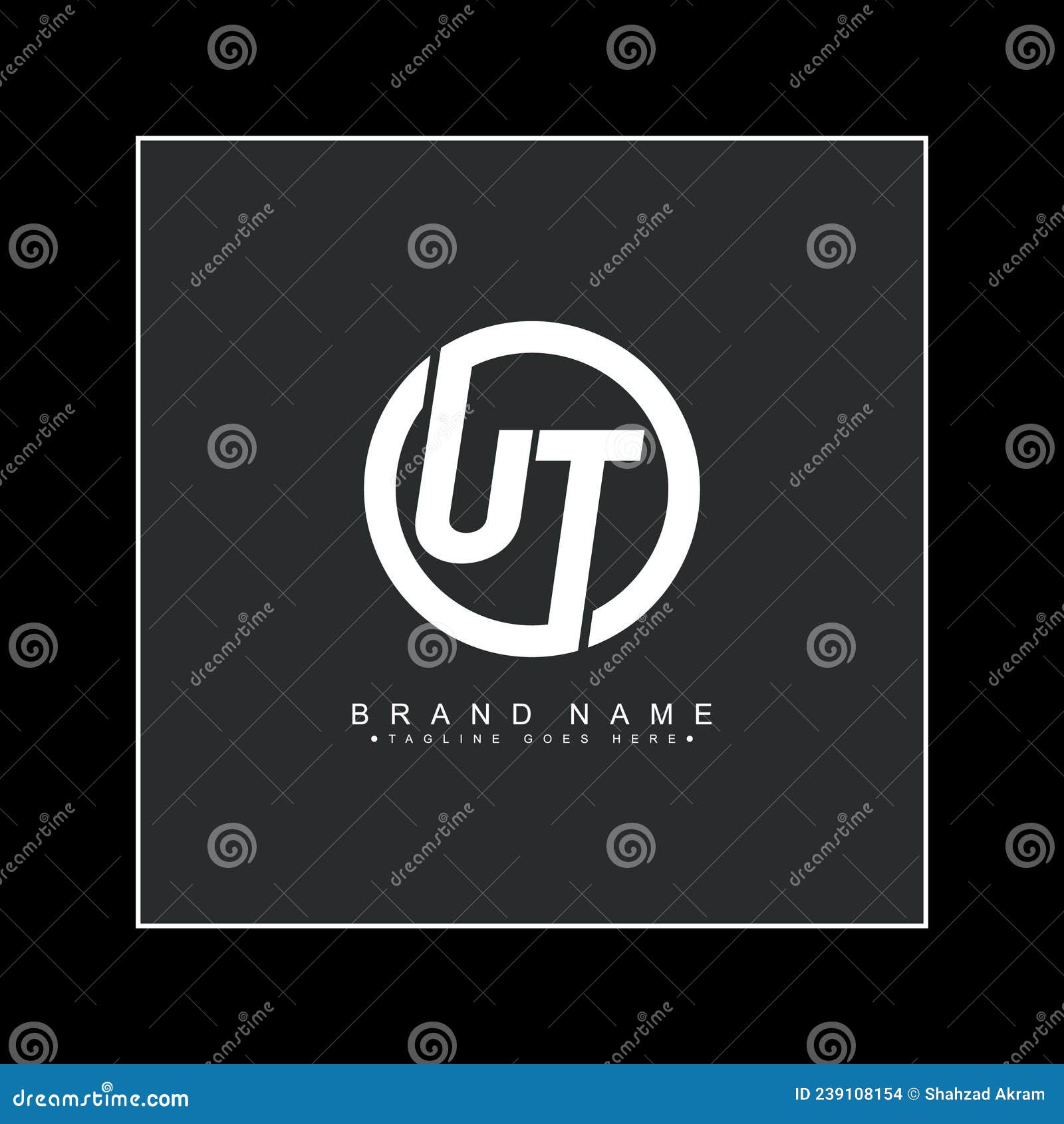 Initial Letter UT Logo, Minimal Alphabet Logo Stock Vector ...