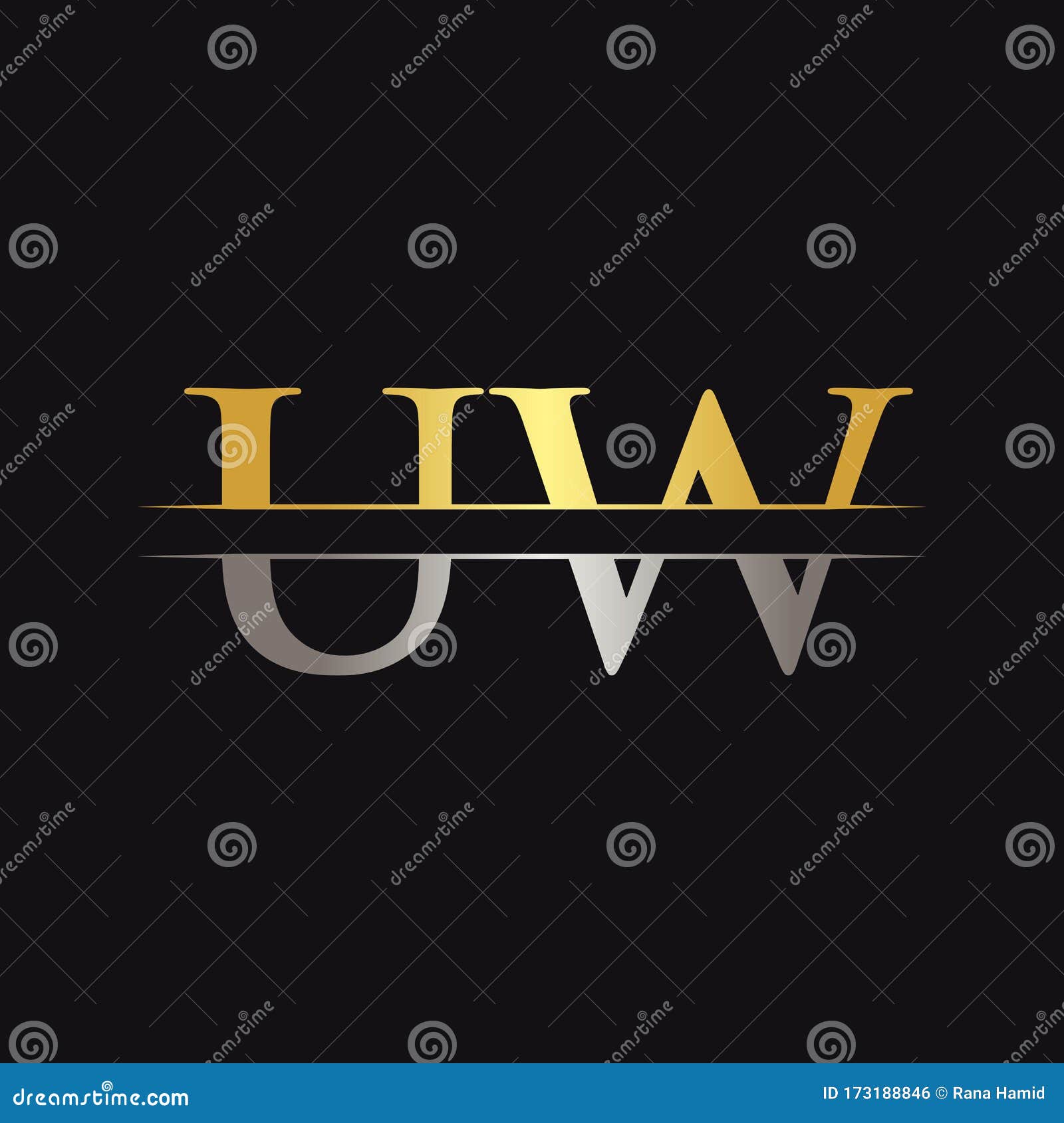 Initial Letter UW Logo Design Vector Template. UW Letter Logo Design ...